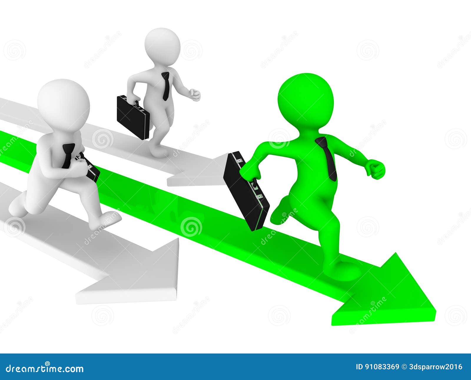 3d Business People. Competition Stock Illustration - Illustration of ...