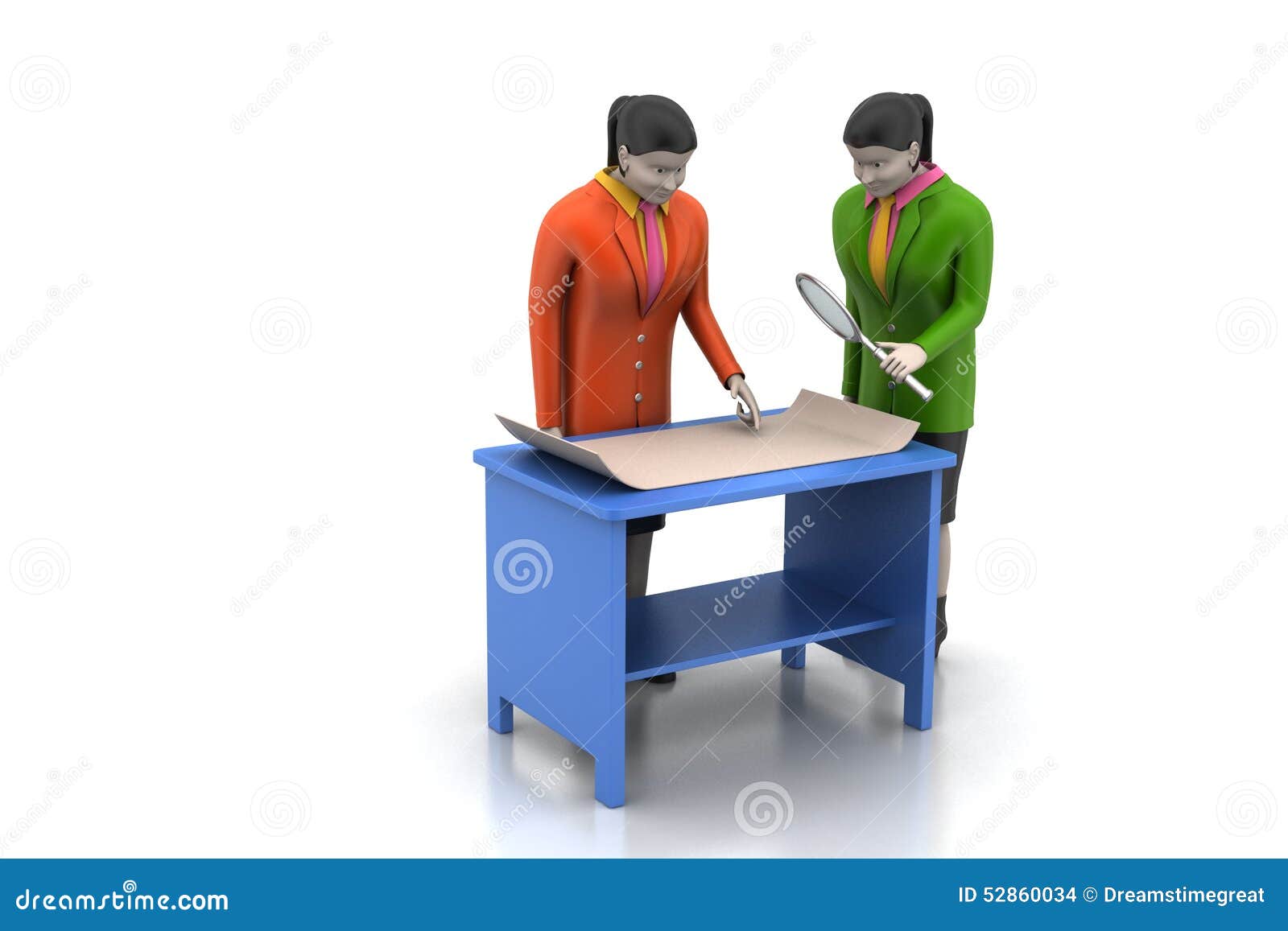 3d business people working stock illustration. Illustration of finance ...