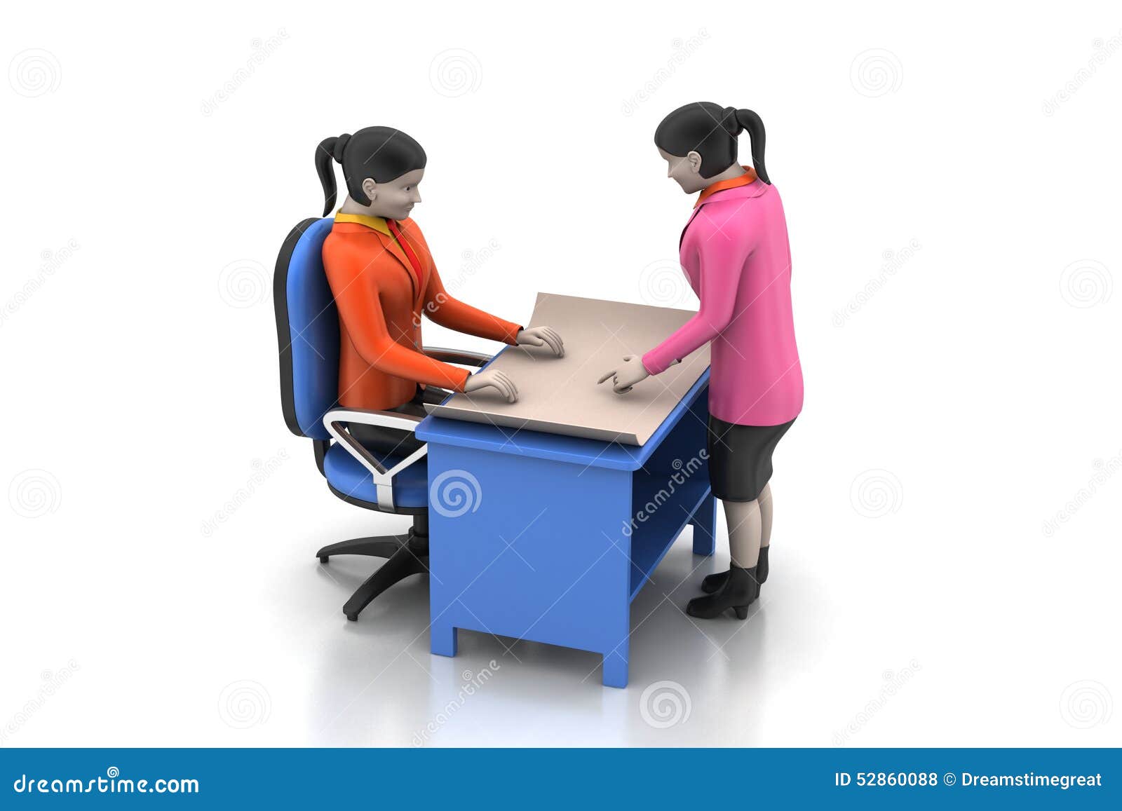 3d business people working stock illustration. Illustration of manager ...