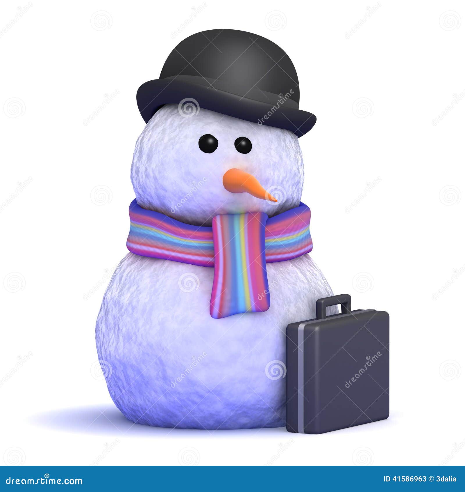 3d Business snowman stock illustration. Illustration of seasonal - 41586963