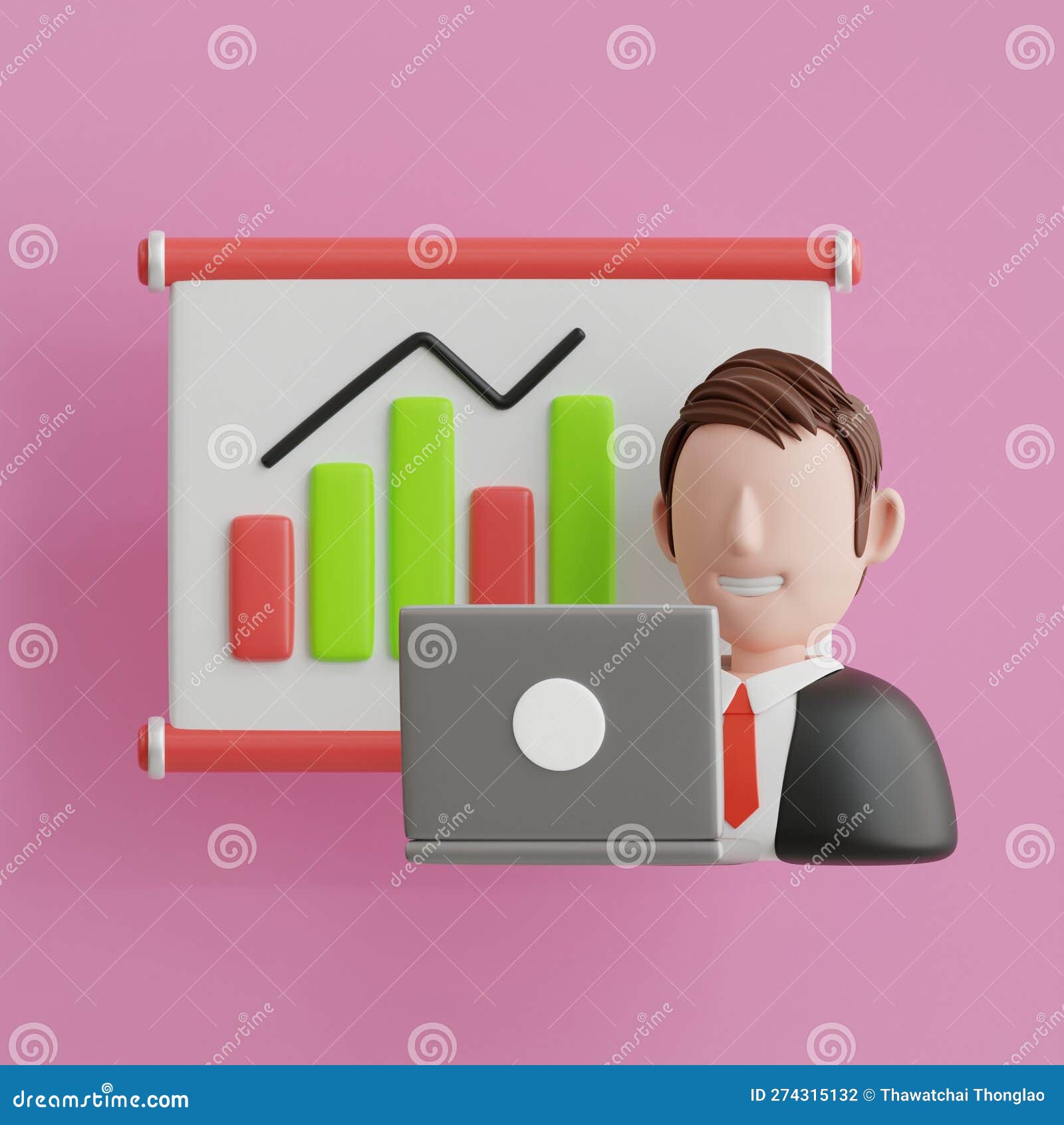 3d Business Staff, Profit Sharing, Job Interview, Render Objects ...