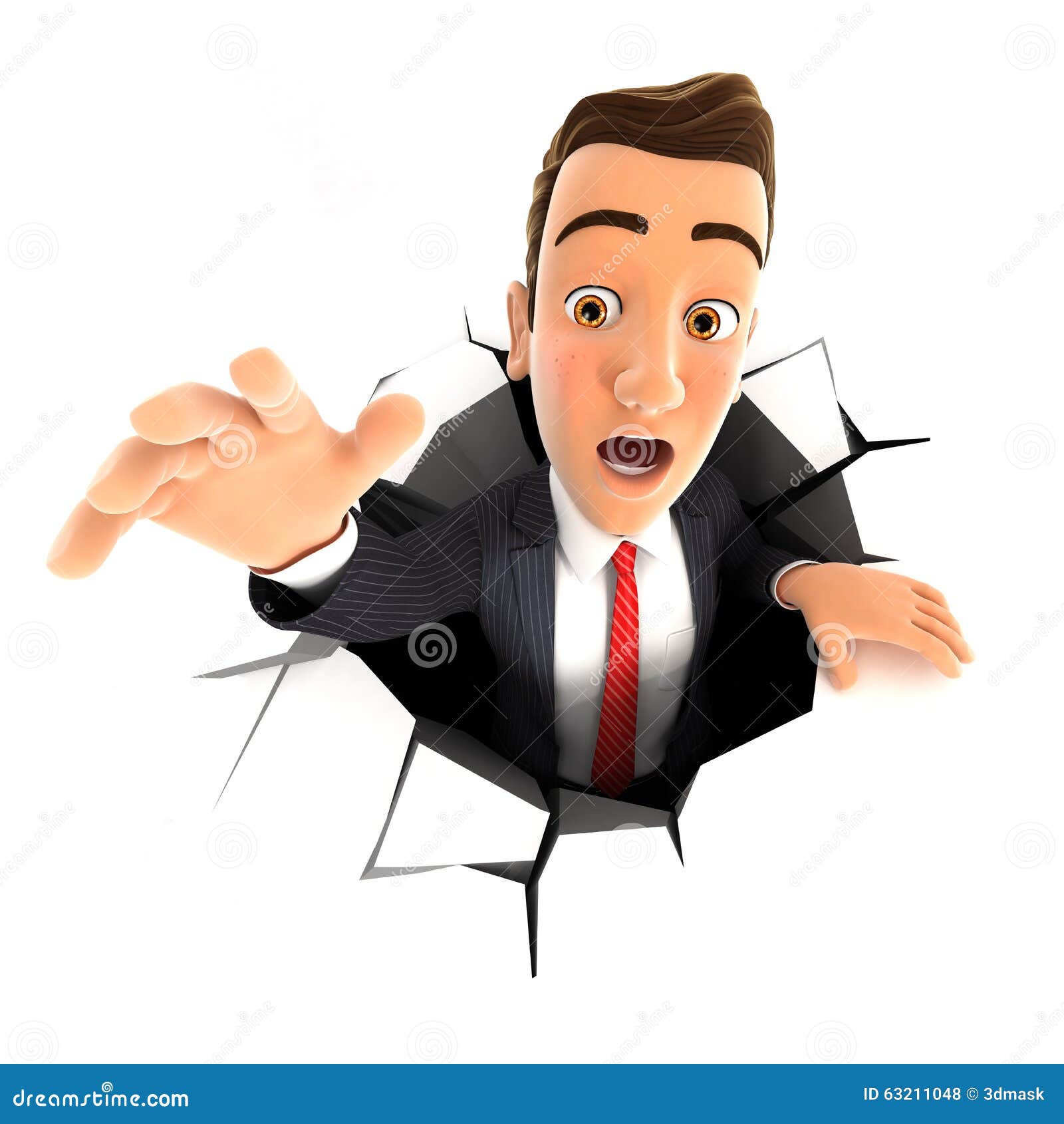 Businessman On Falling Down Chart. Cartoon Vector | CartoonDealer.com ...