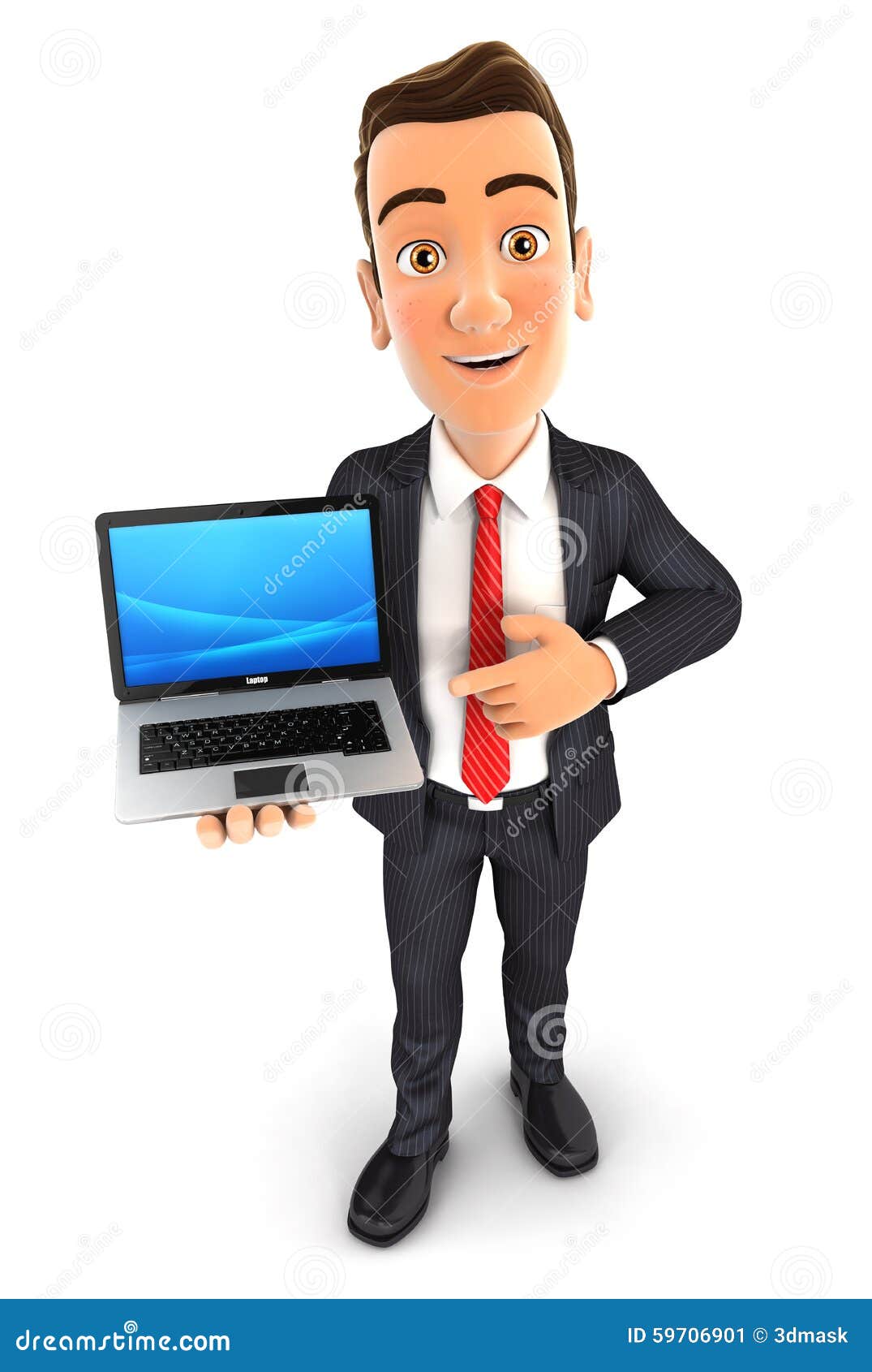 Businessman With Laptop. Exchange Trading, Financial Literacy. Various ...