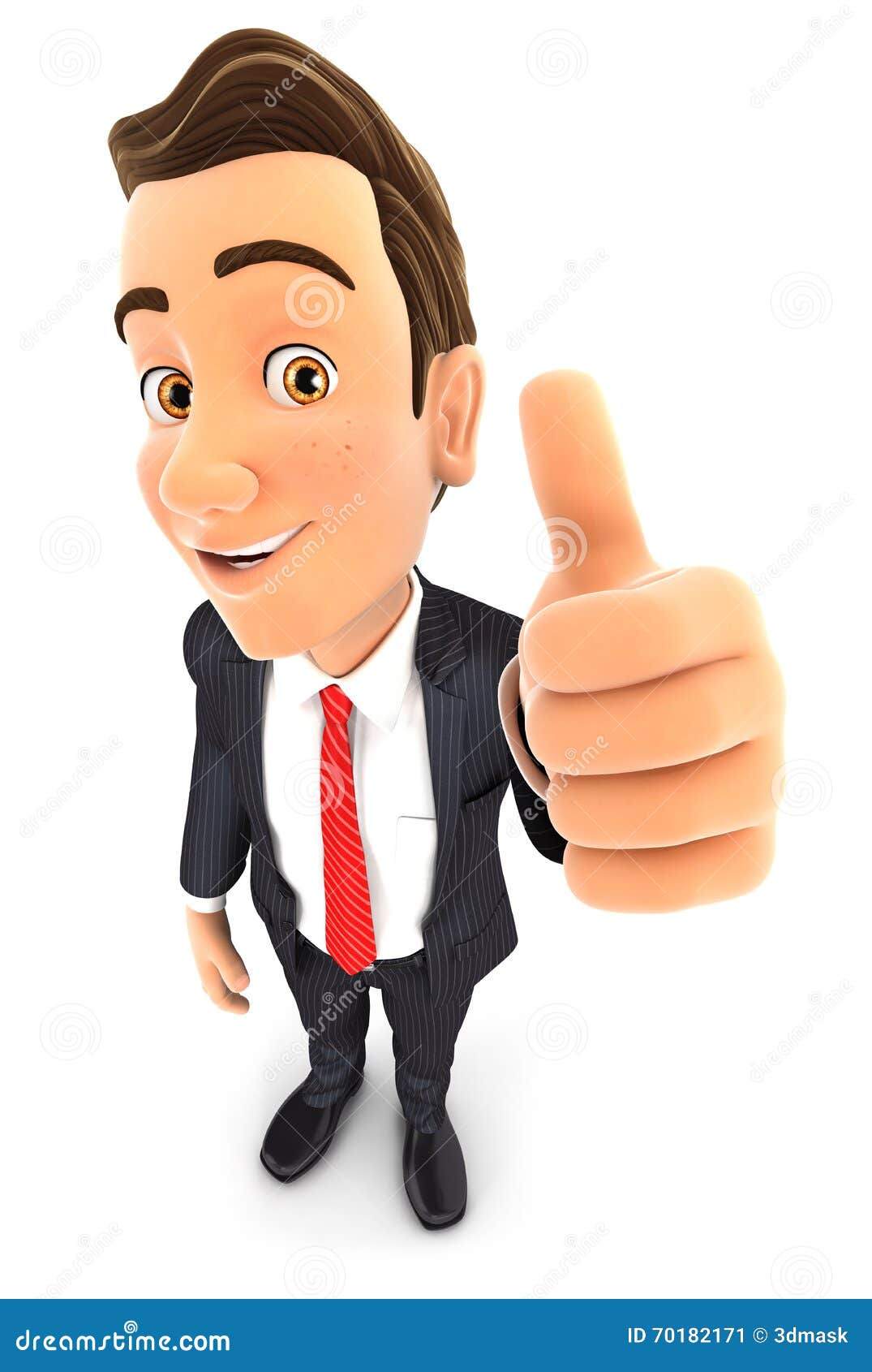3d Man Positive Pose With Thumb Up Royalty-Free Stock Photo ...