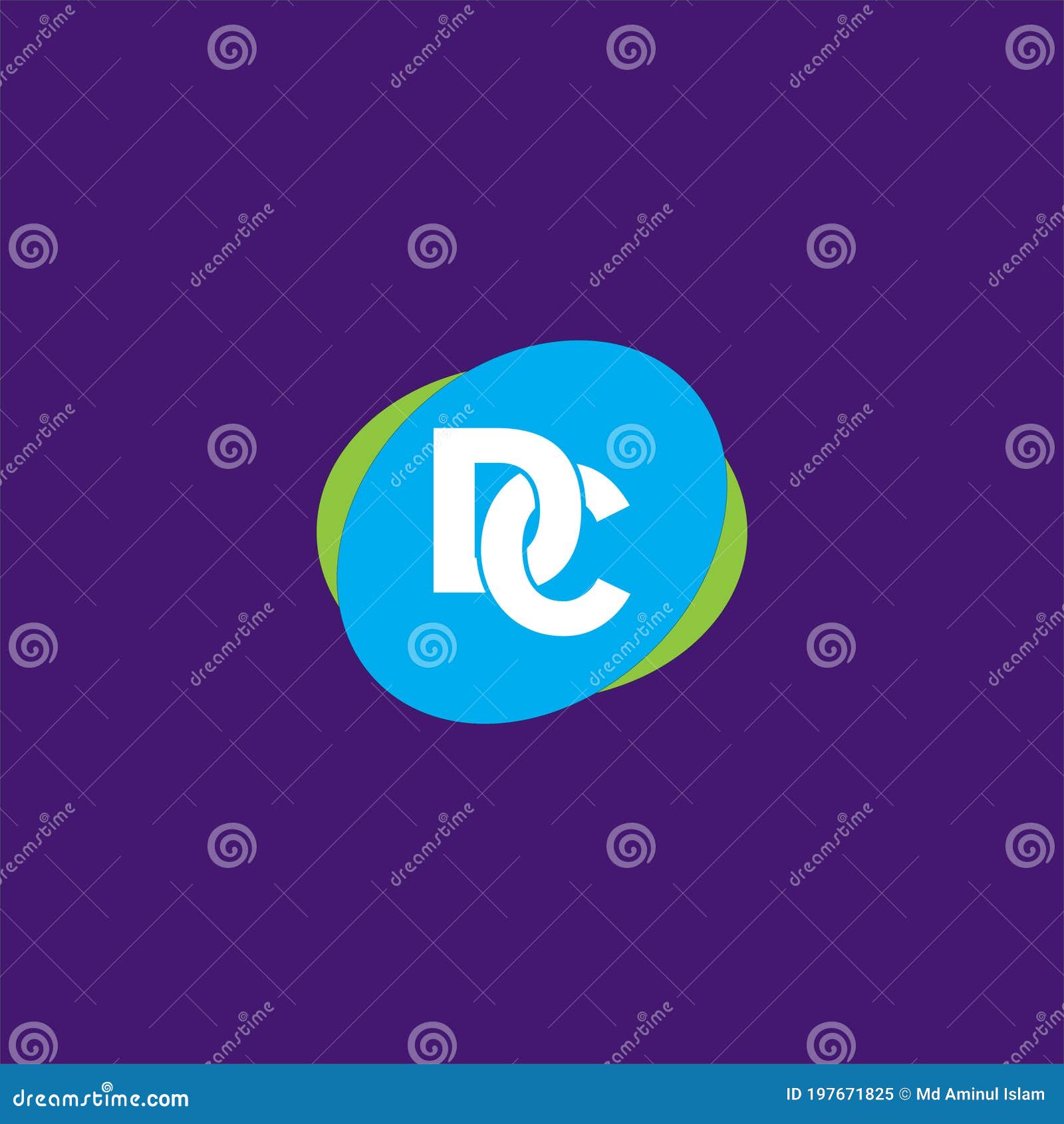 D C Desenho Monograma Com Letra Comum Ilustração do Vetor - Ilustração ...