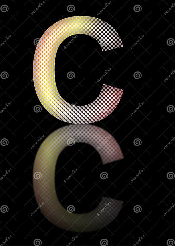 3D C Letter Icon is a Stylized Graphic Stock Vector - Illustration of ...