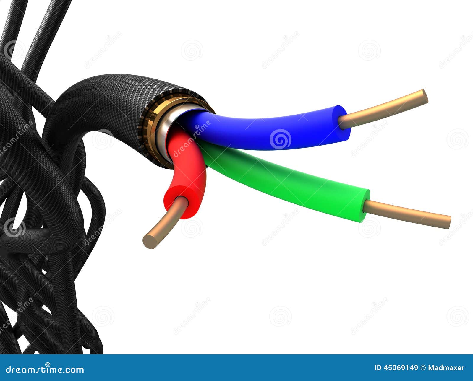 3d cable tangle stock illustration. Illustration of connection - 45069149
