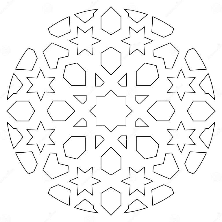 2D CAD Drawing of Islamic Geometric Pattern. Islamic Patterns Use ...