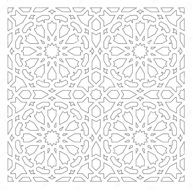 2D CAD Drawing of Islamic Geometric Pattern. Islamic Patterns Use ...