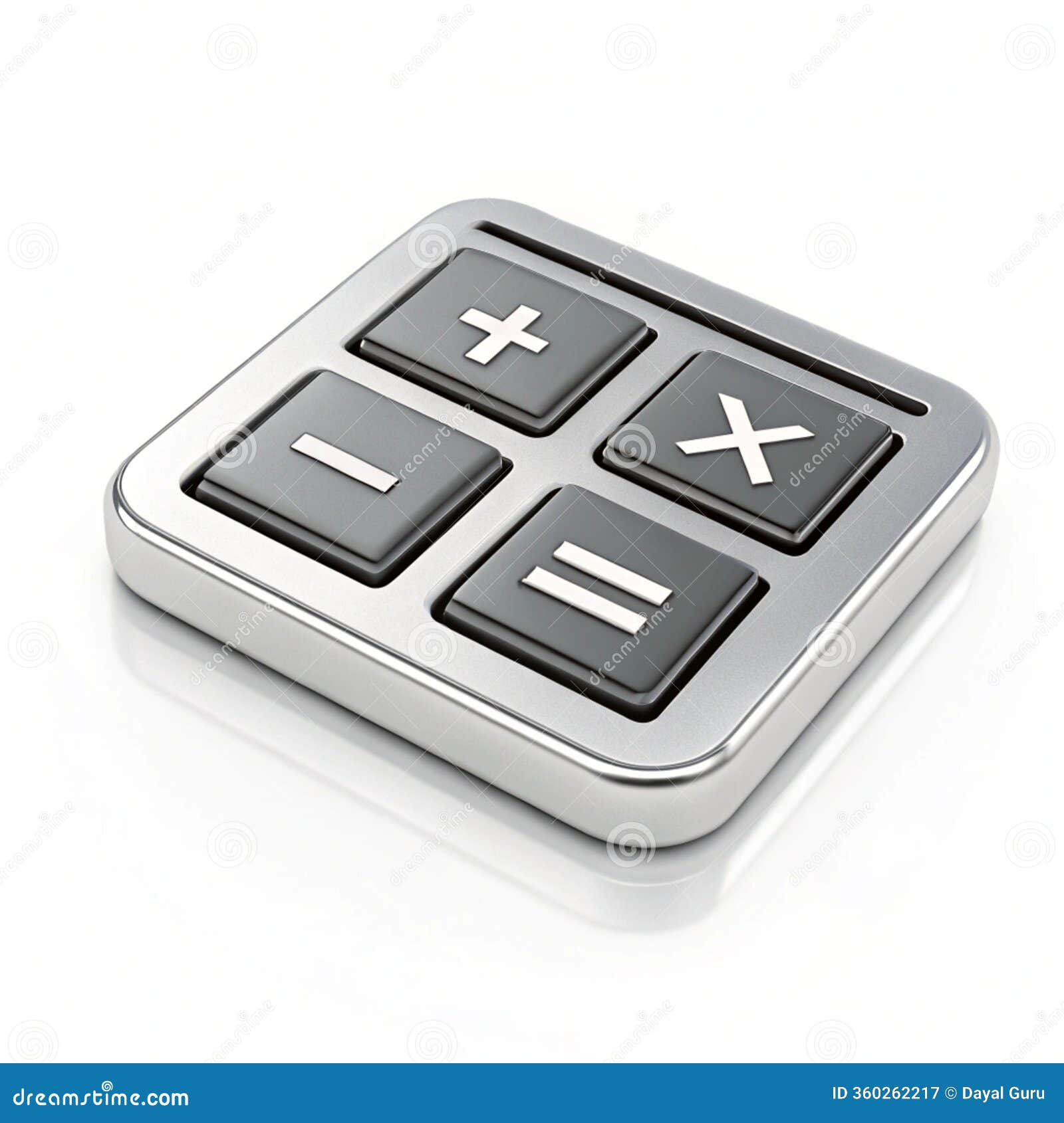 3D Calculation Icon Isolated on White Background Stock Illustration ...