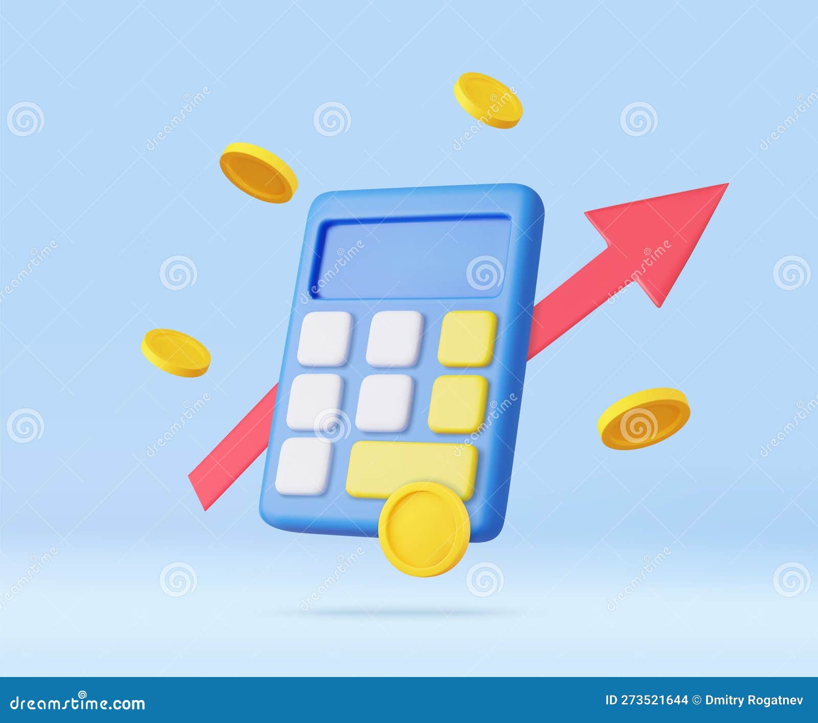 3d calculator icon stock vector. Illustration of render - 273521644