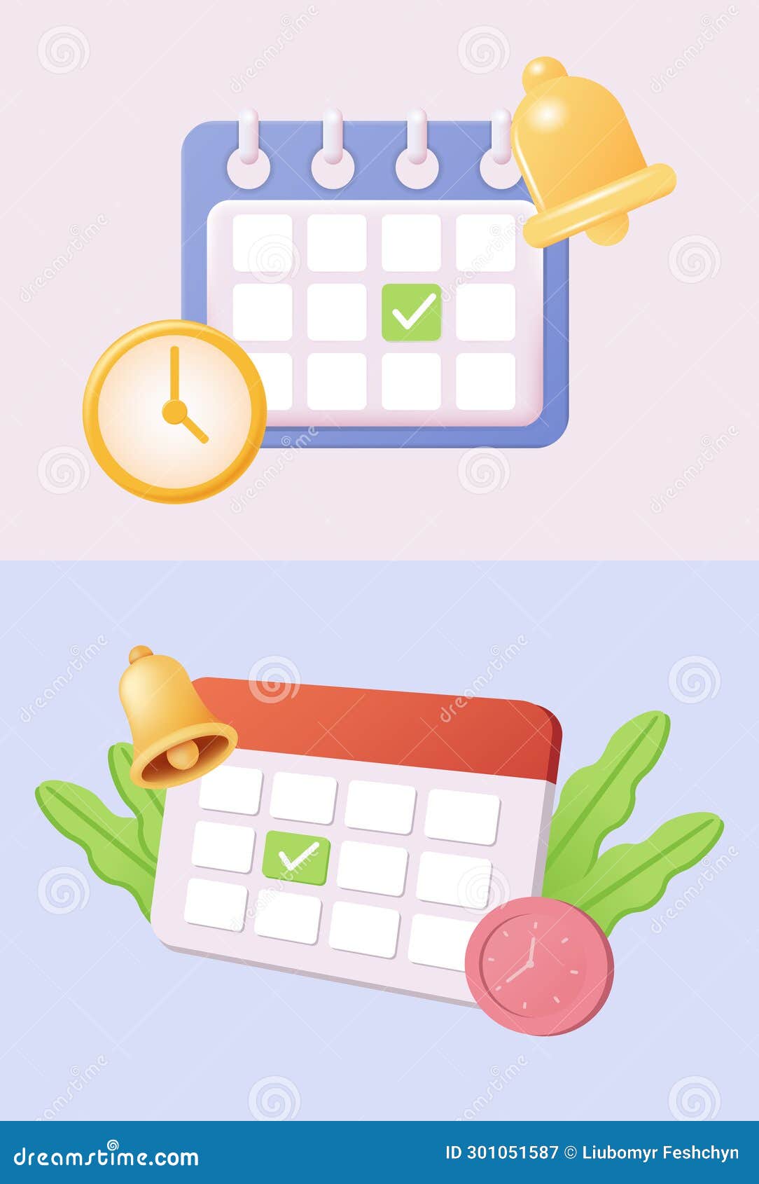 3d Calendar Icon. daily Schedule Planner. Calendar Events Plan, Work ...