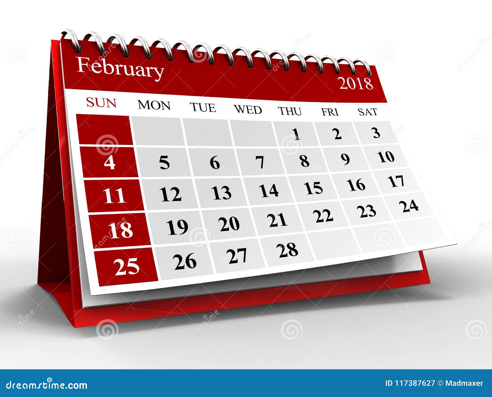 3d calendar stock illustration. Illustration of calendar - 117387627