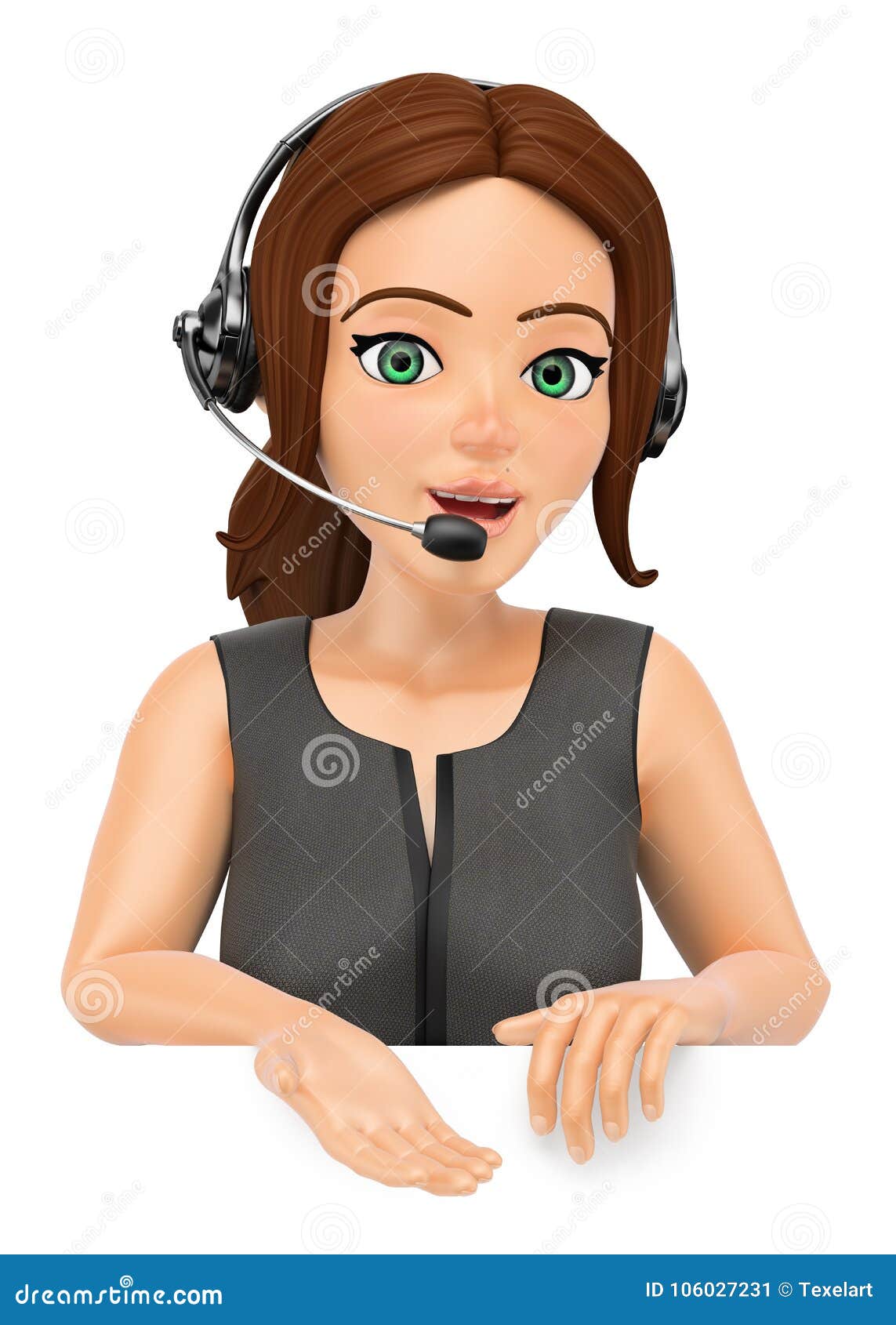 Call Center Operator Icons. Vector Cartoon Illustration | CartoonDealer ...