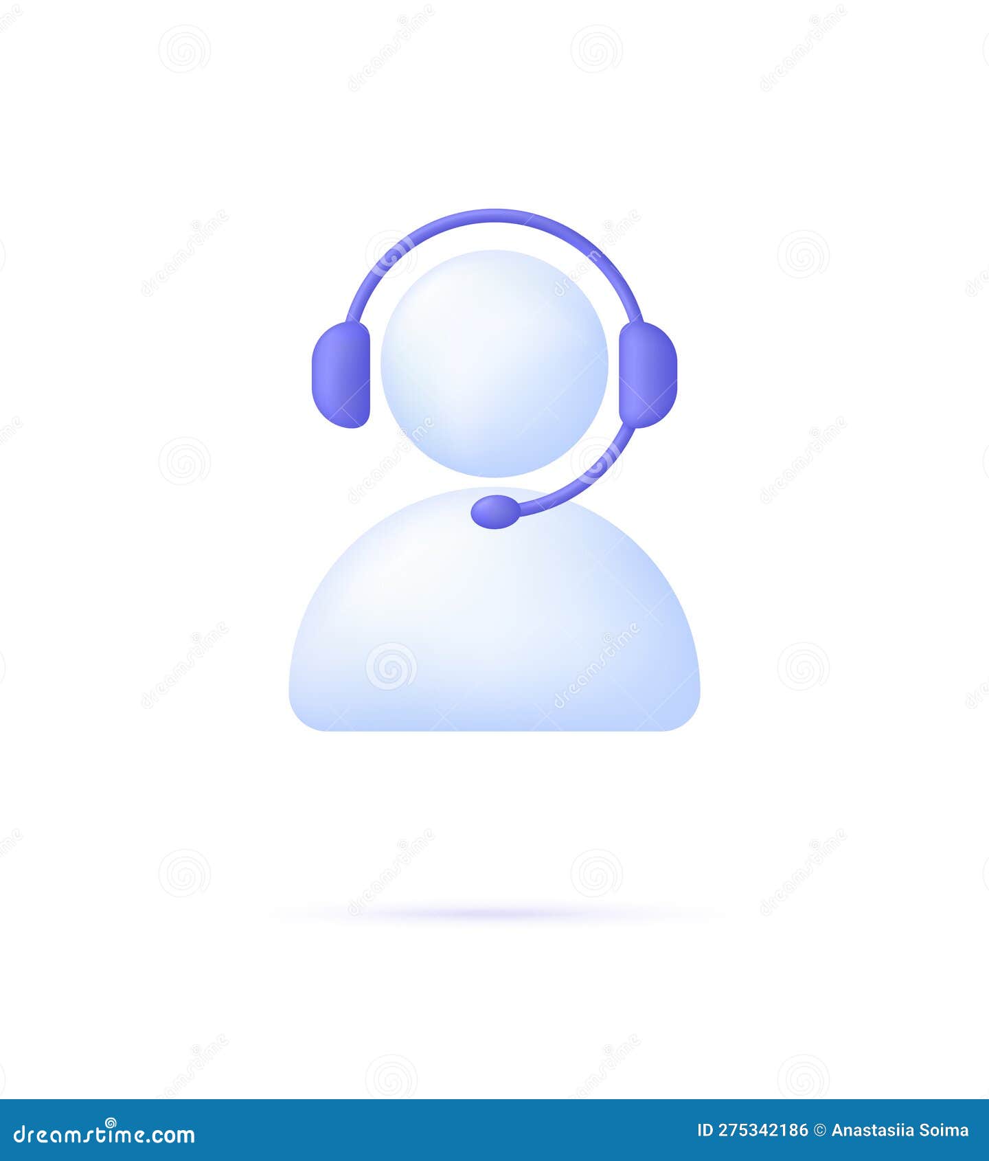 3D Call Center. Support Service Icon, Customer Consultation Hotline ...