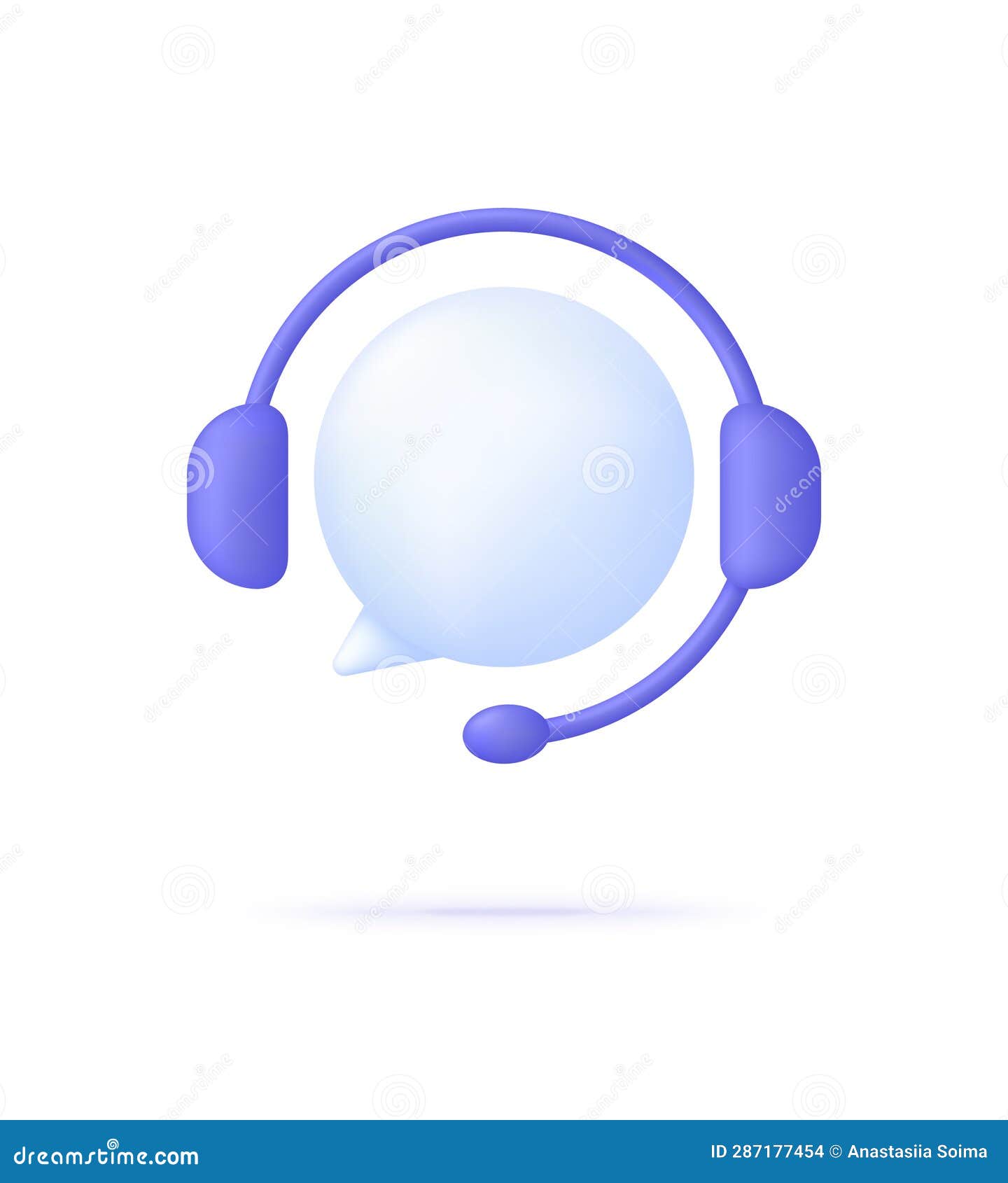 3D Call Center. Support Service Icon, Customer Consultation Hotline ...