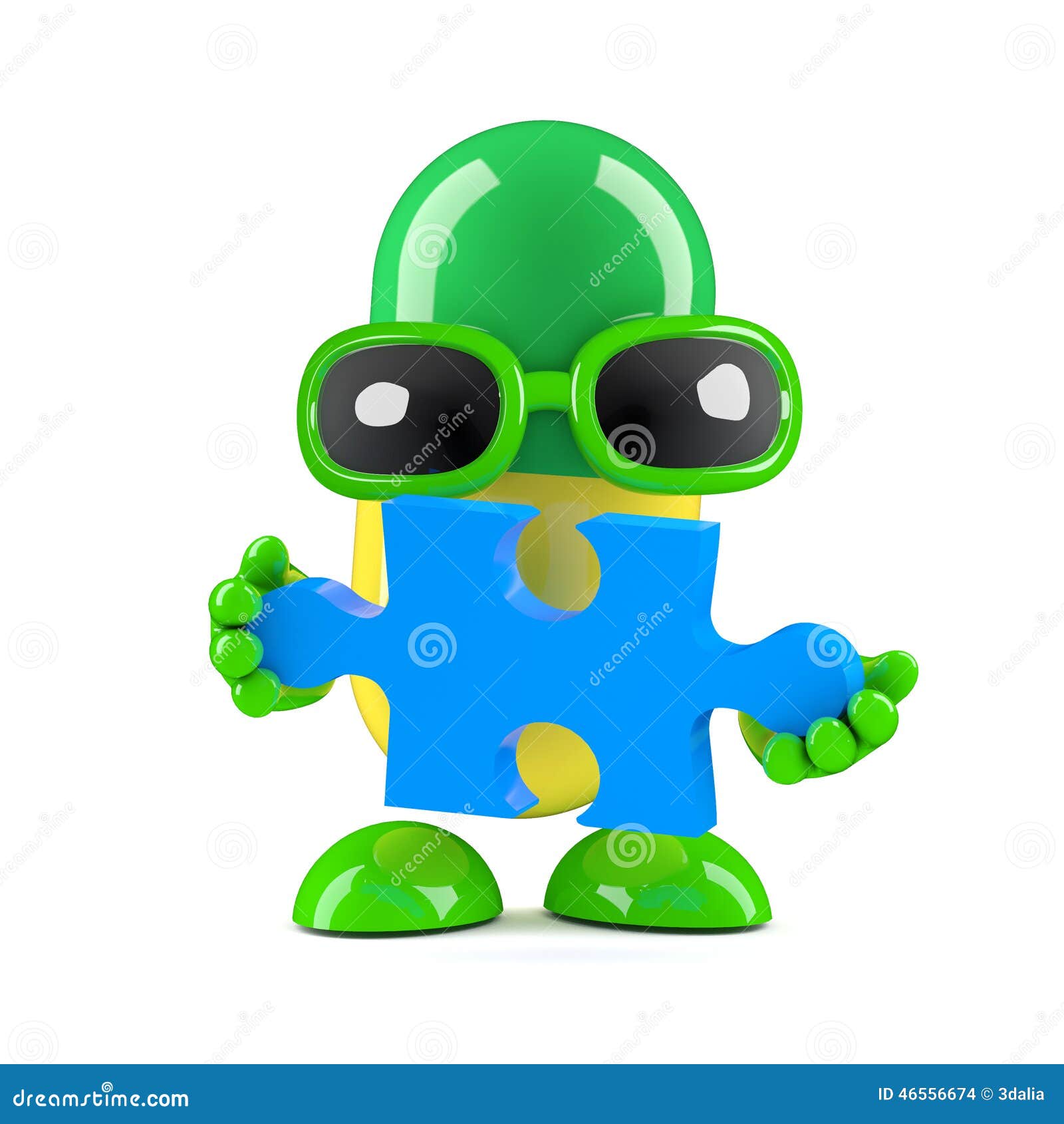 3d Capsule Has a Piece of the Puzzle Stock Illustration - Illustration ...