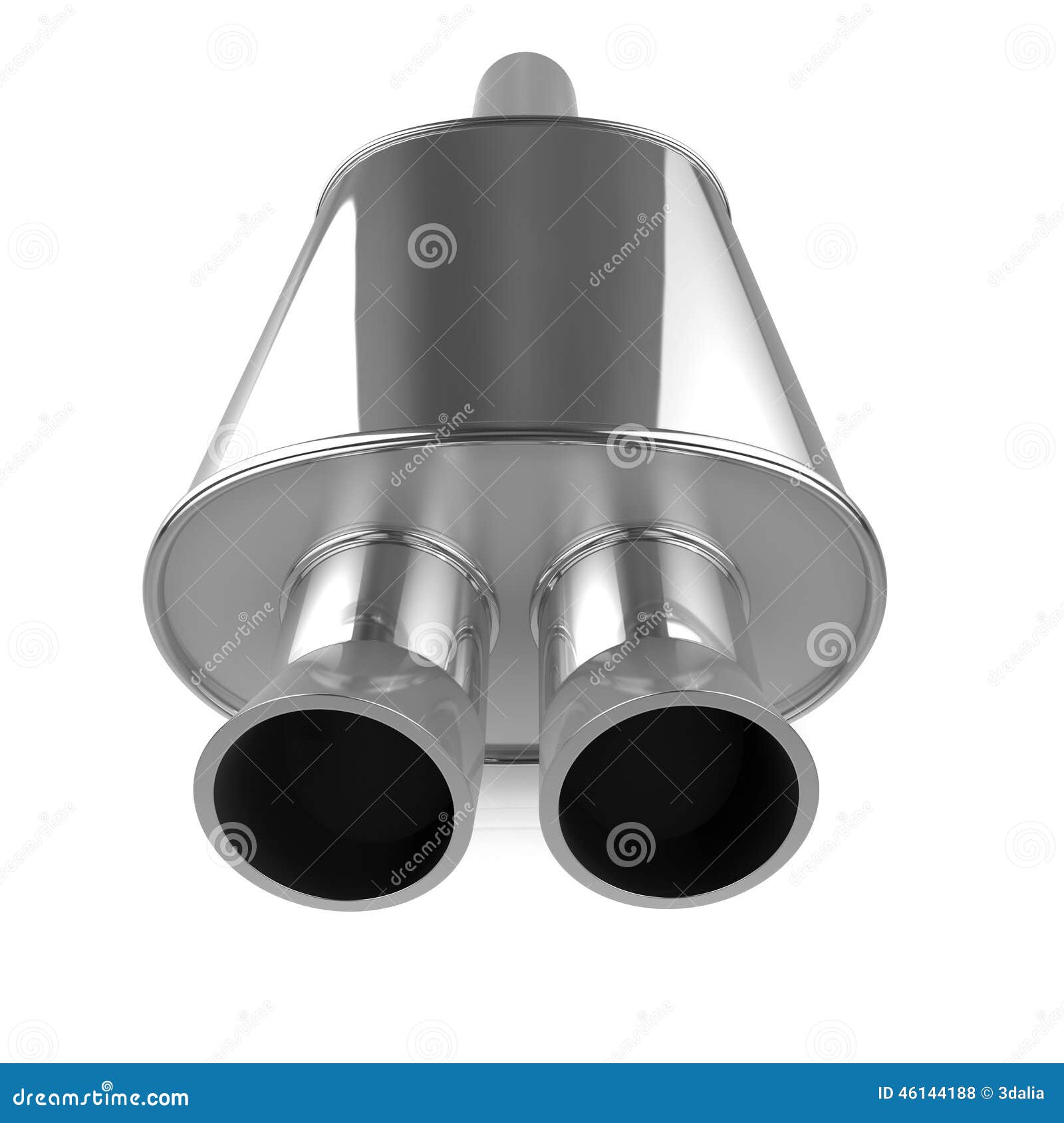 3d Car exhaust muffler stock illustration. Illustration of motor - 46144188