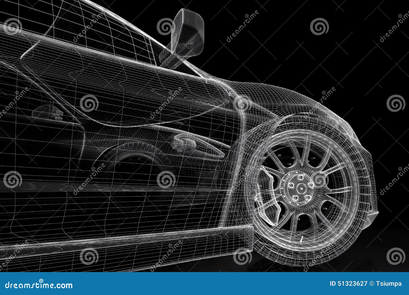 3D car stock illustration. Illustration of planning, digital - 51323627