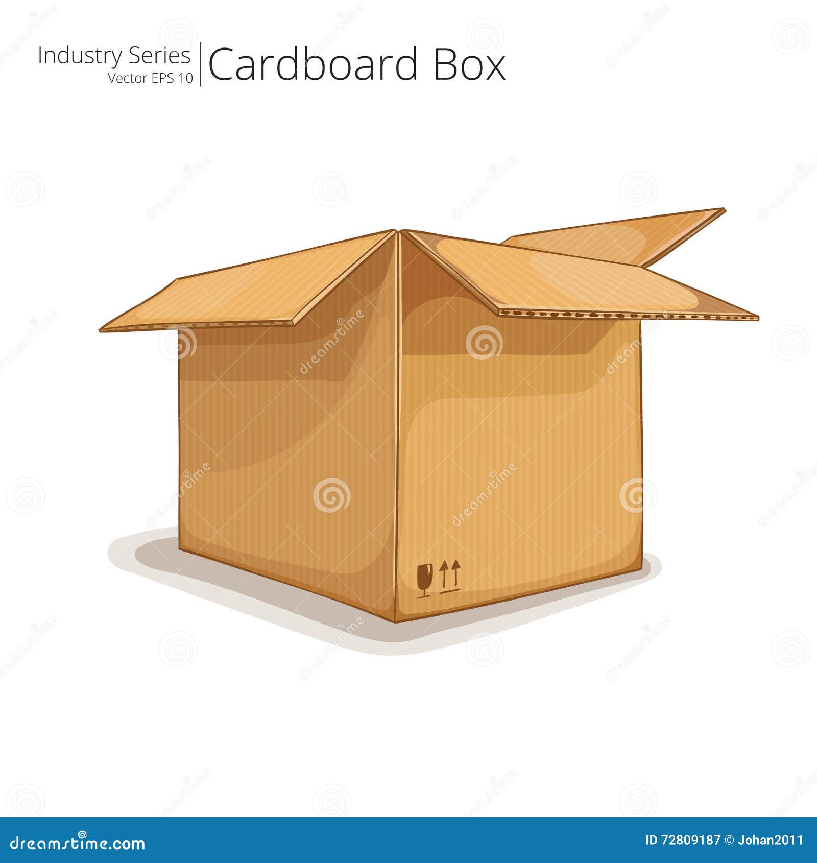 3D cardboard box stock vector. Illustration of paper - 72809187