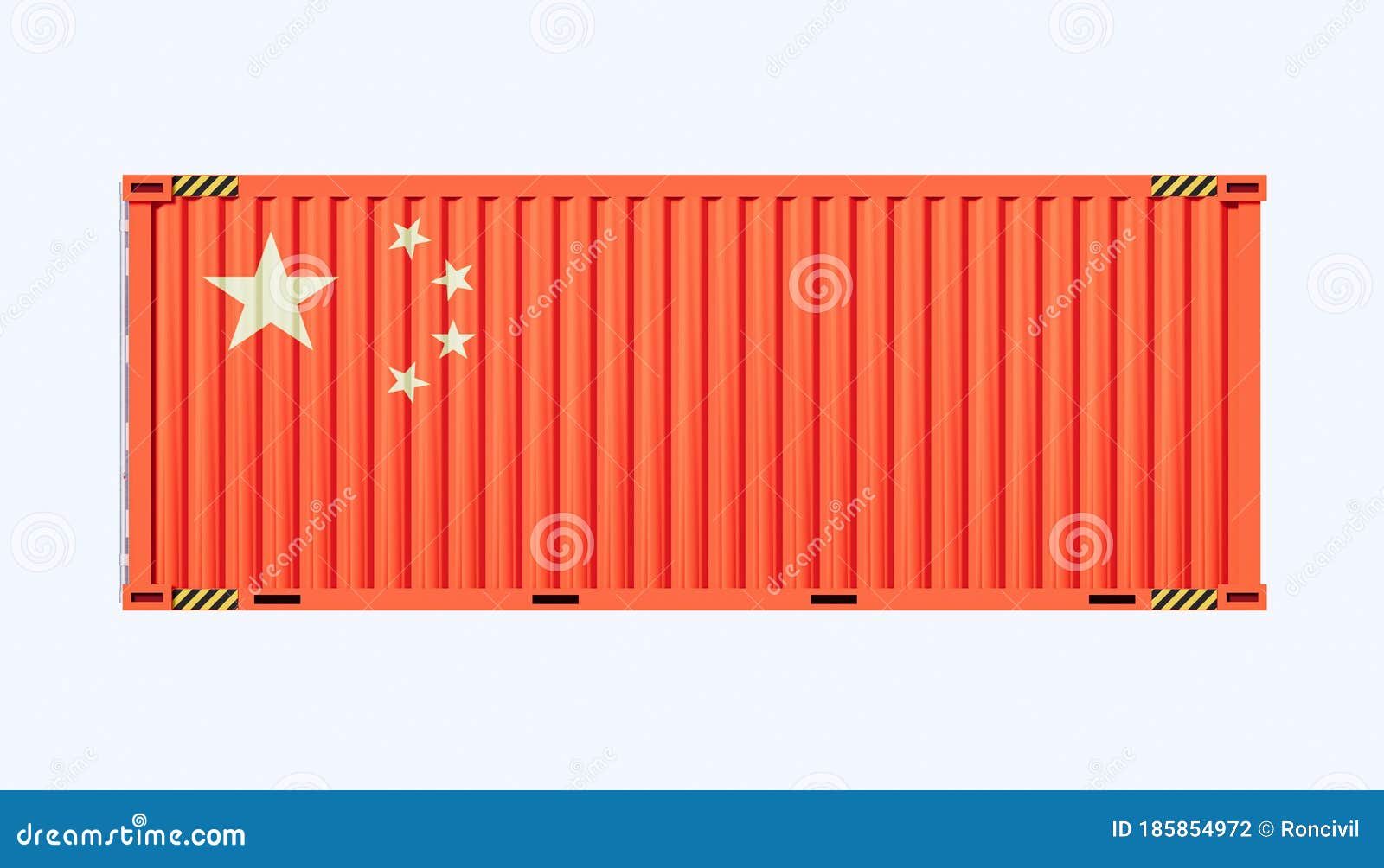 3d cargo container stock illustration. Illustration of chinese - 185854972