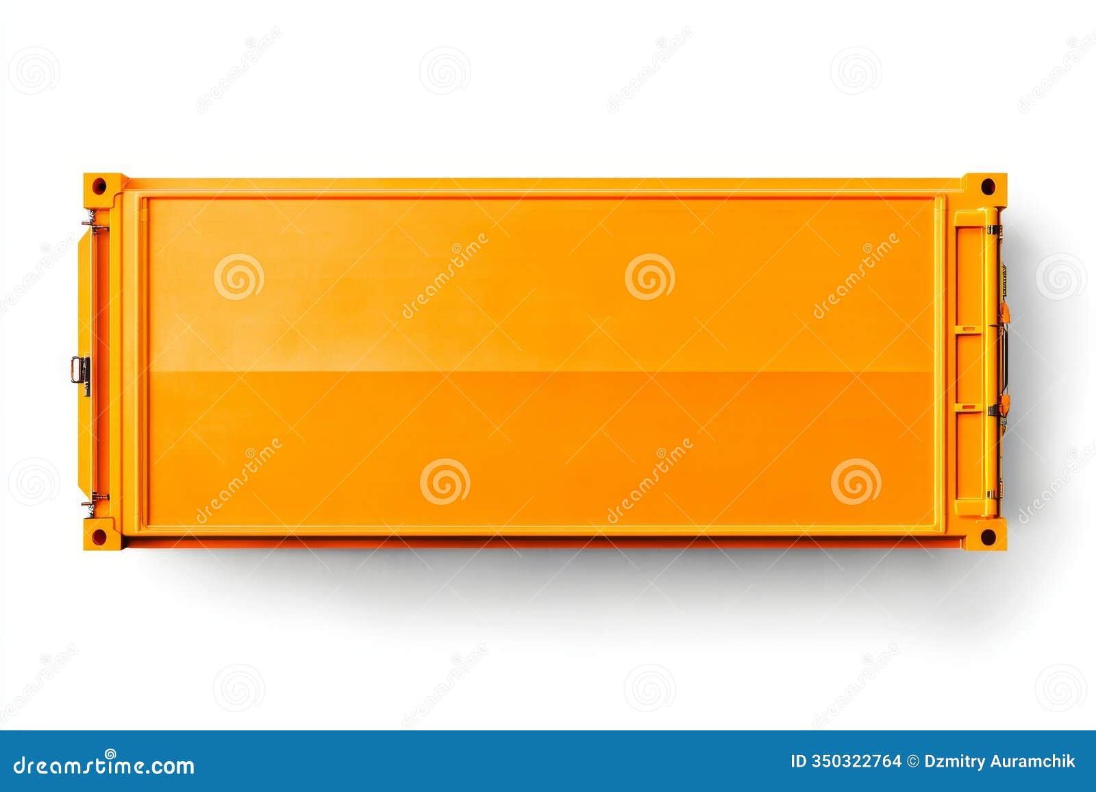 3D Cargo Orange Shipping Container Stock Sticker on a Clear Background ...