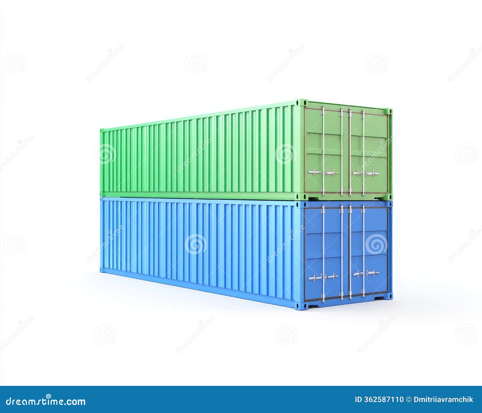 3D Cargo Shipping Container Stock Sticker on a Transparent Background ...