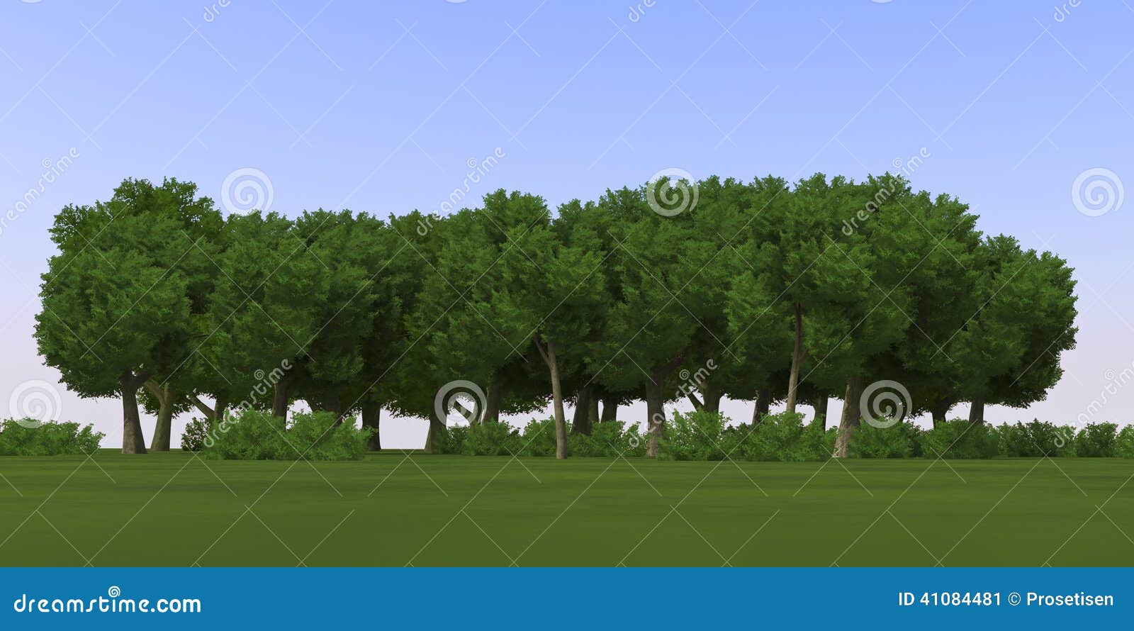 3D Cartoon anime trees stock illustration. Illustration of woods - 41084481