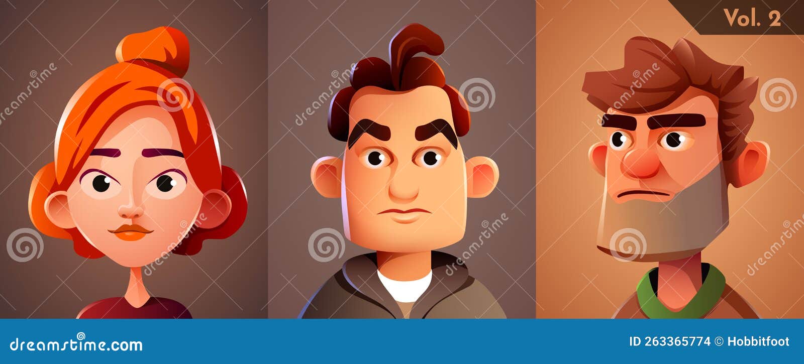 3d Cartoon Avatar Set. Human Face Collection Stock Vector ...