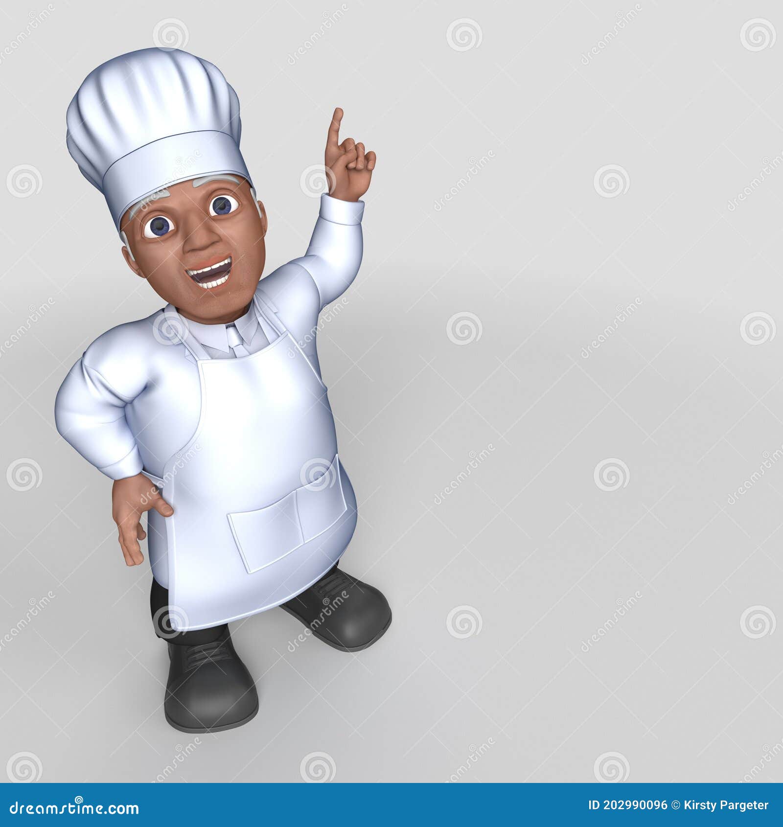 3D Cartoon Baker Character stock illustration. Illustration of shop ...