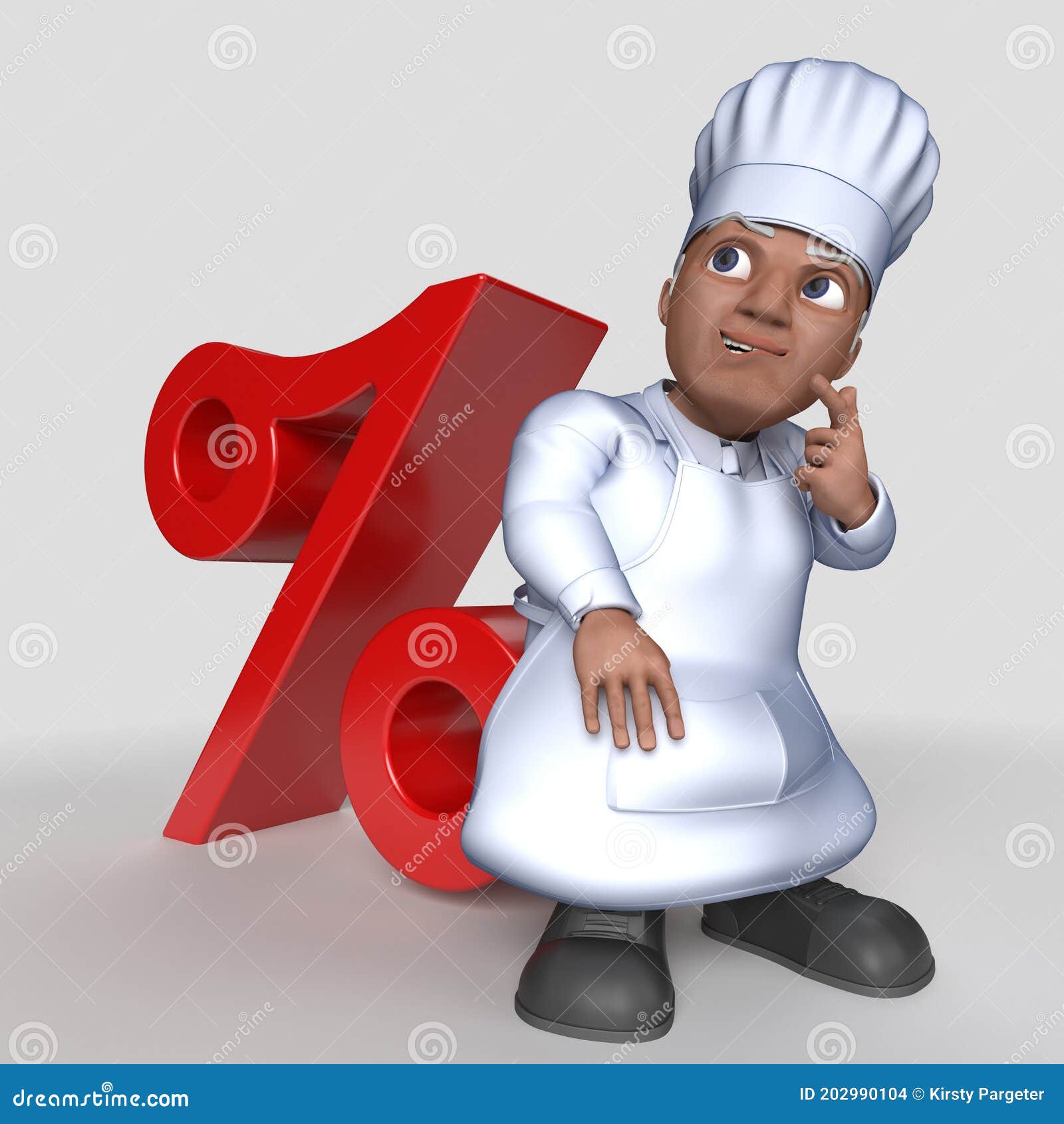 3D Cartoon Baker Character stock illustration. Illustration of fresh ...