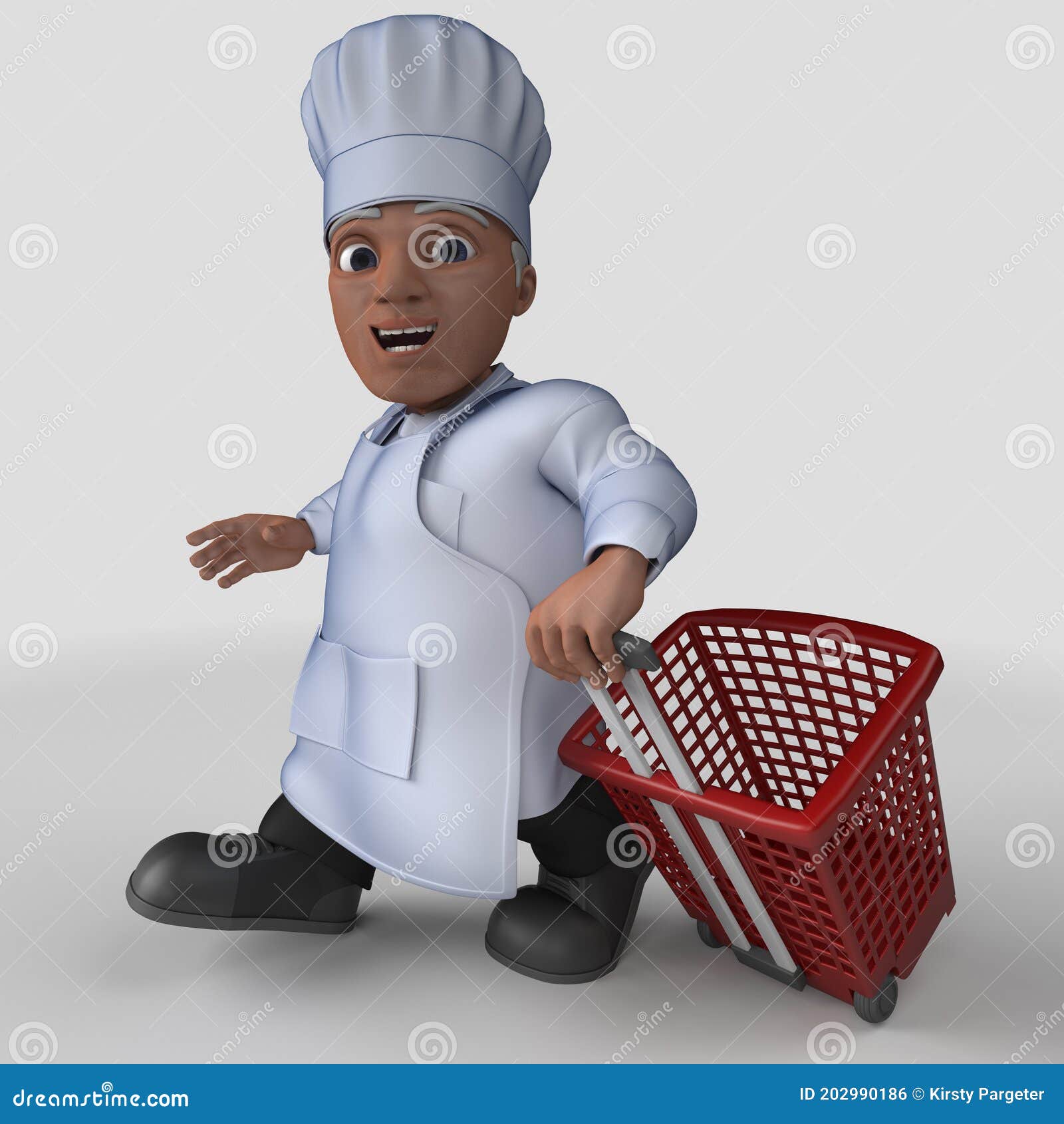 3D Cartoon Baker Character stock illustration. Illustration of fresh ...