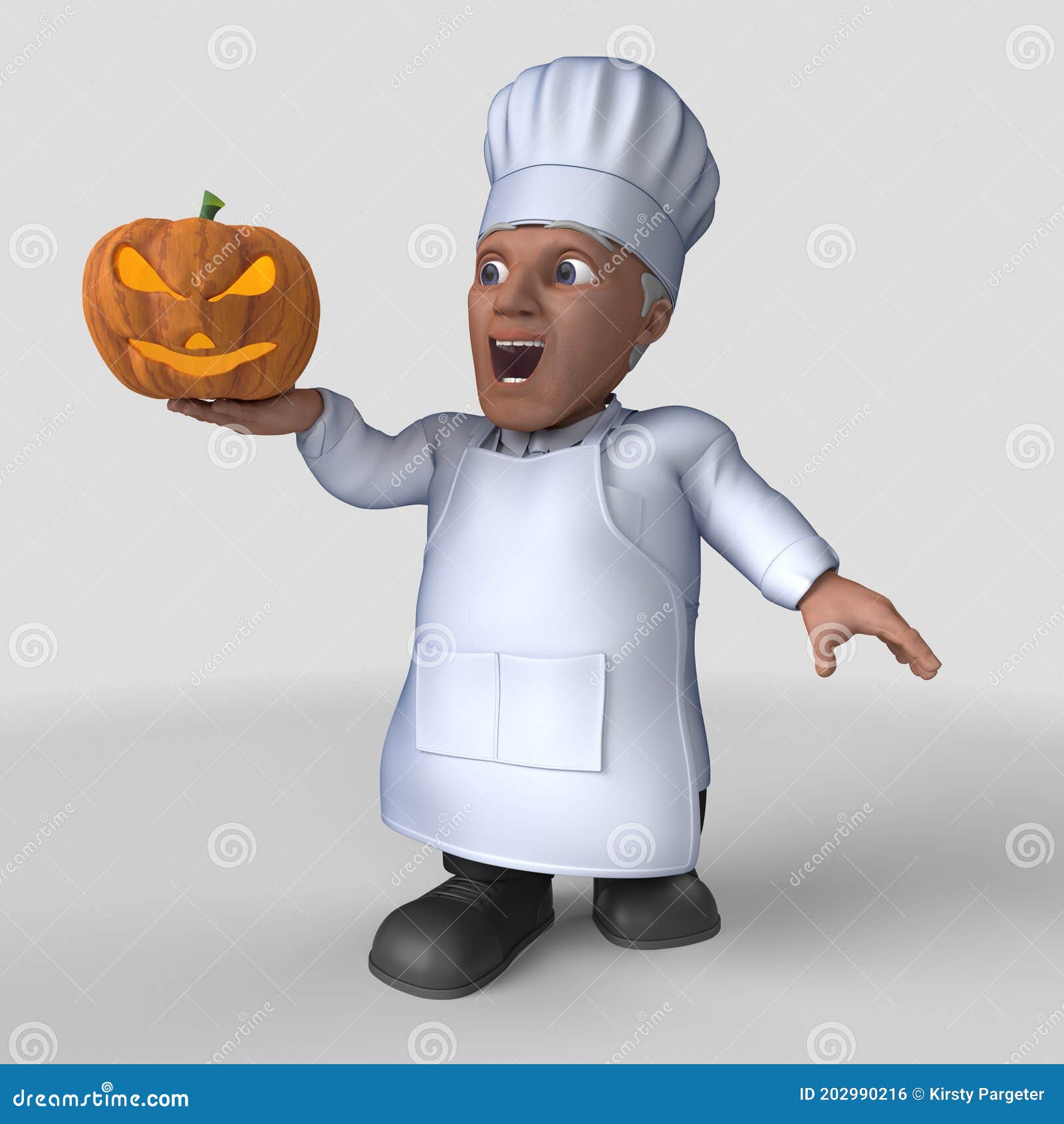 3D Cartoon Baker Character stock illustration. Illustration of baker ...