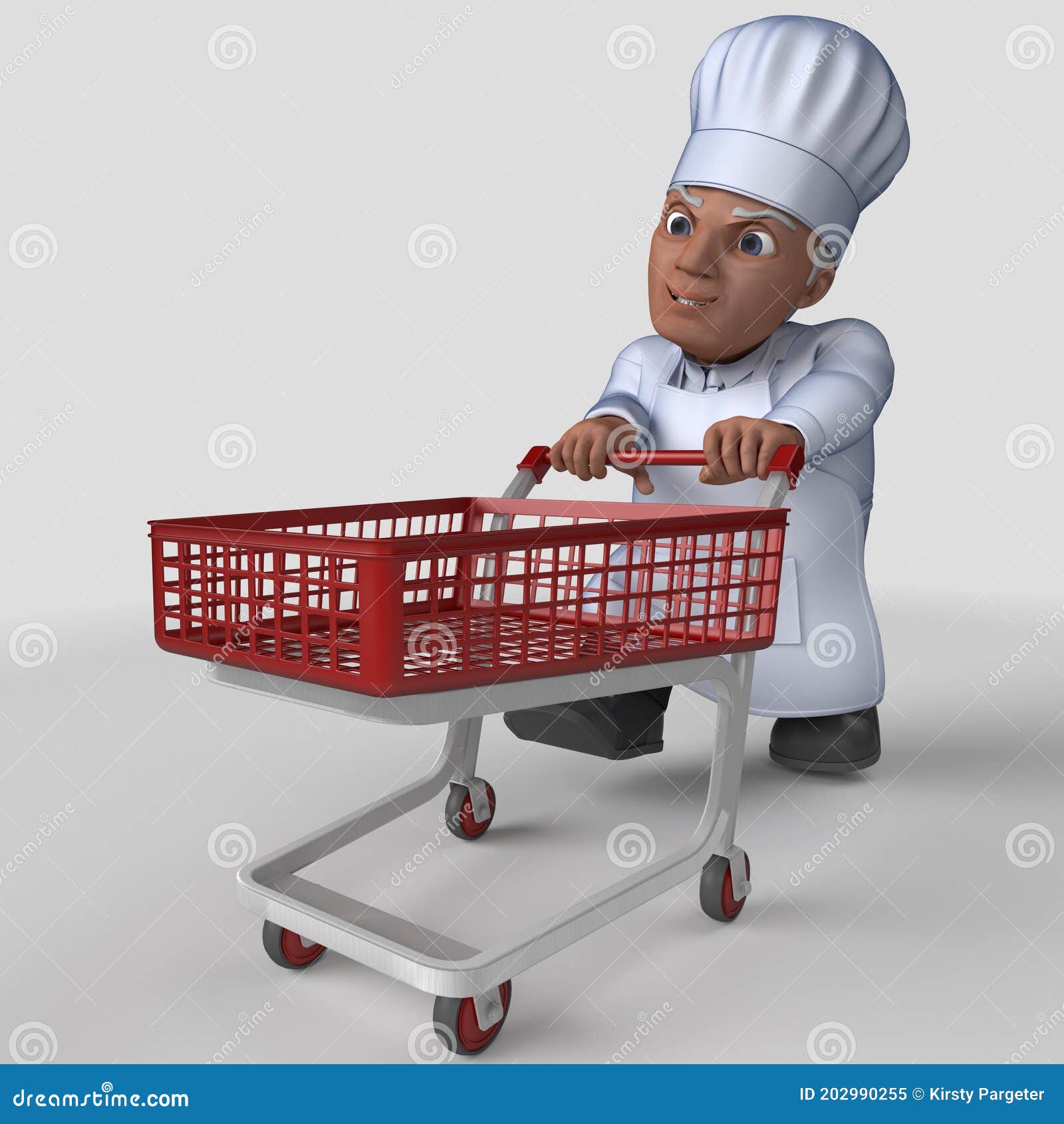 3D Cartoon Baker Character stock illustration. Illustration of cook ...