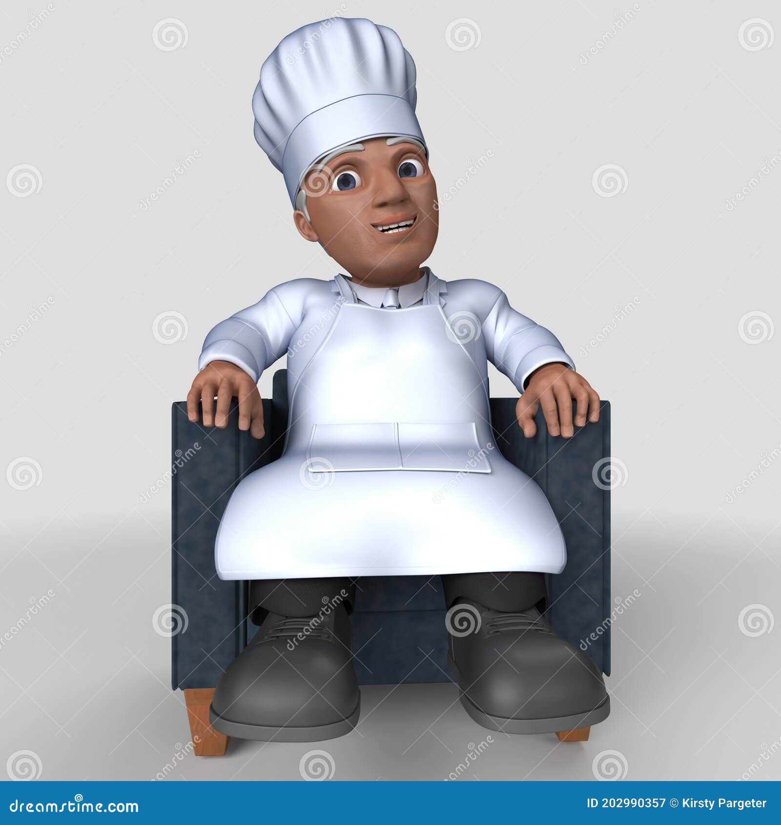 3D Cartoon Baker Character stock illustration. Illustration of ...