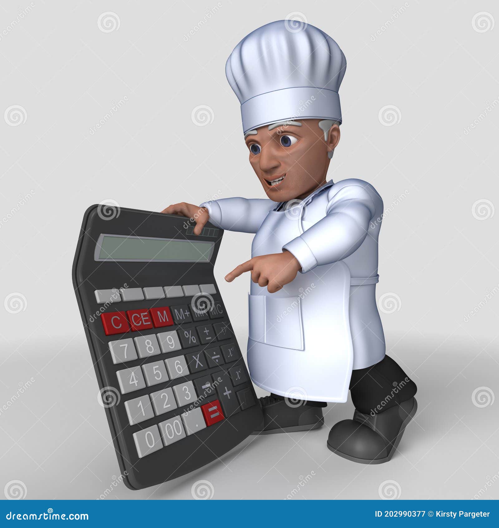 3D Cartoon Baker Character stock illustration. Illustration of food ...