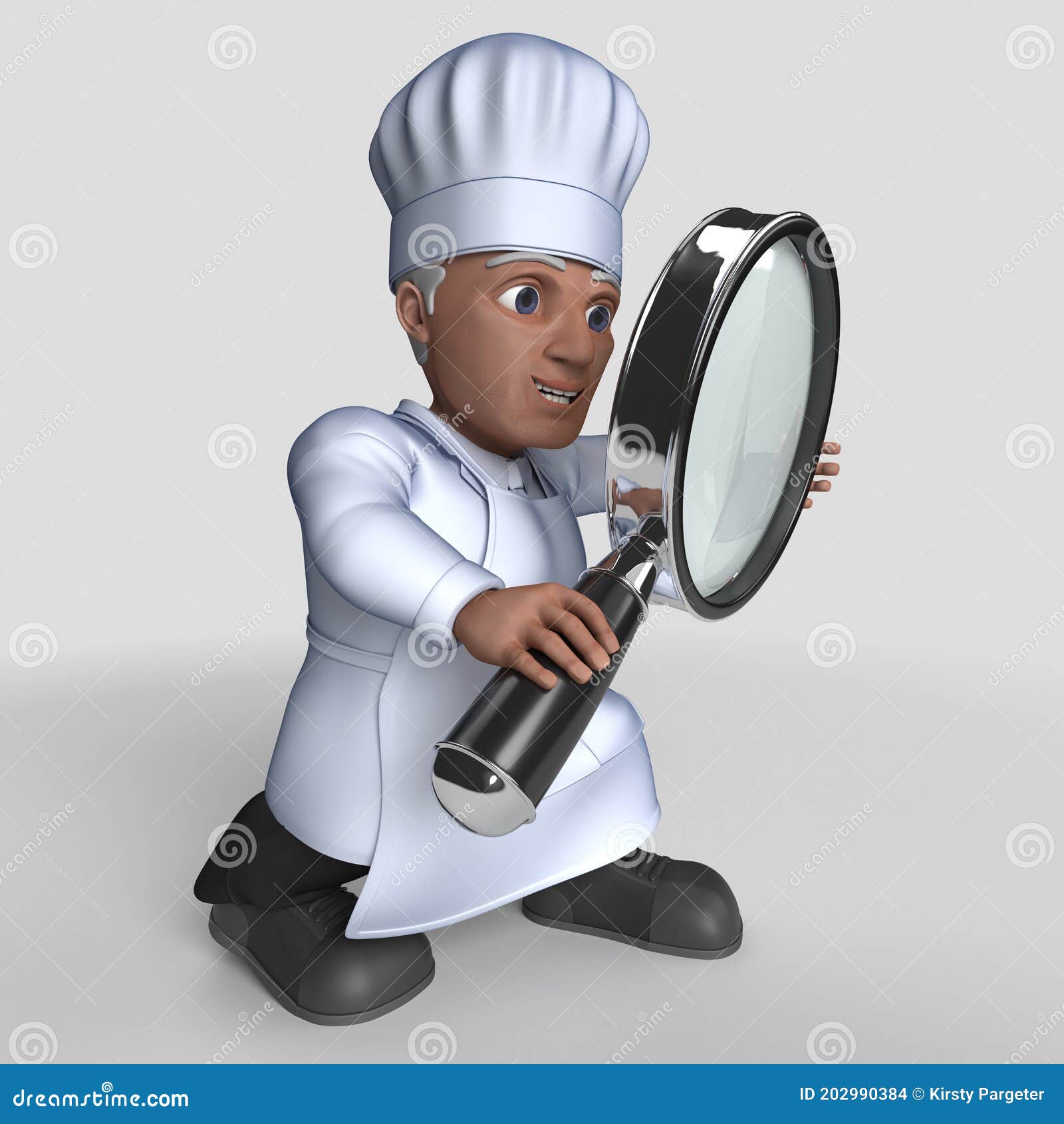 3D Cartoon Baker Character stock illustration. Illustration of cook ...