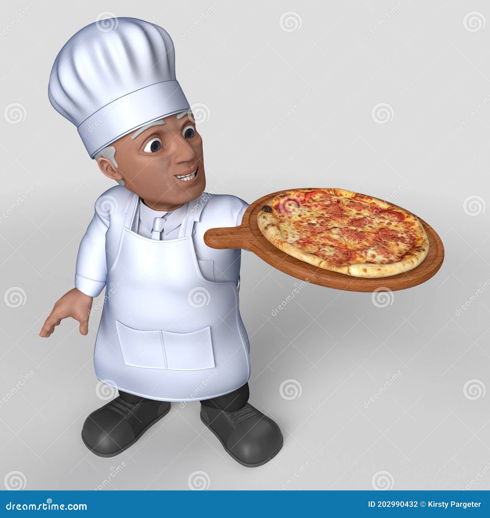 3D Cartoon Baker Character stock illustration. Illustration of baker ...