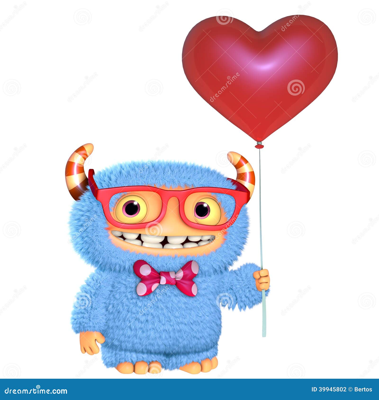 3d cartoon blue monster stock illustration. Illustration of amusing ...