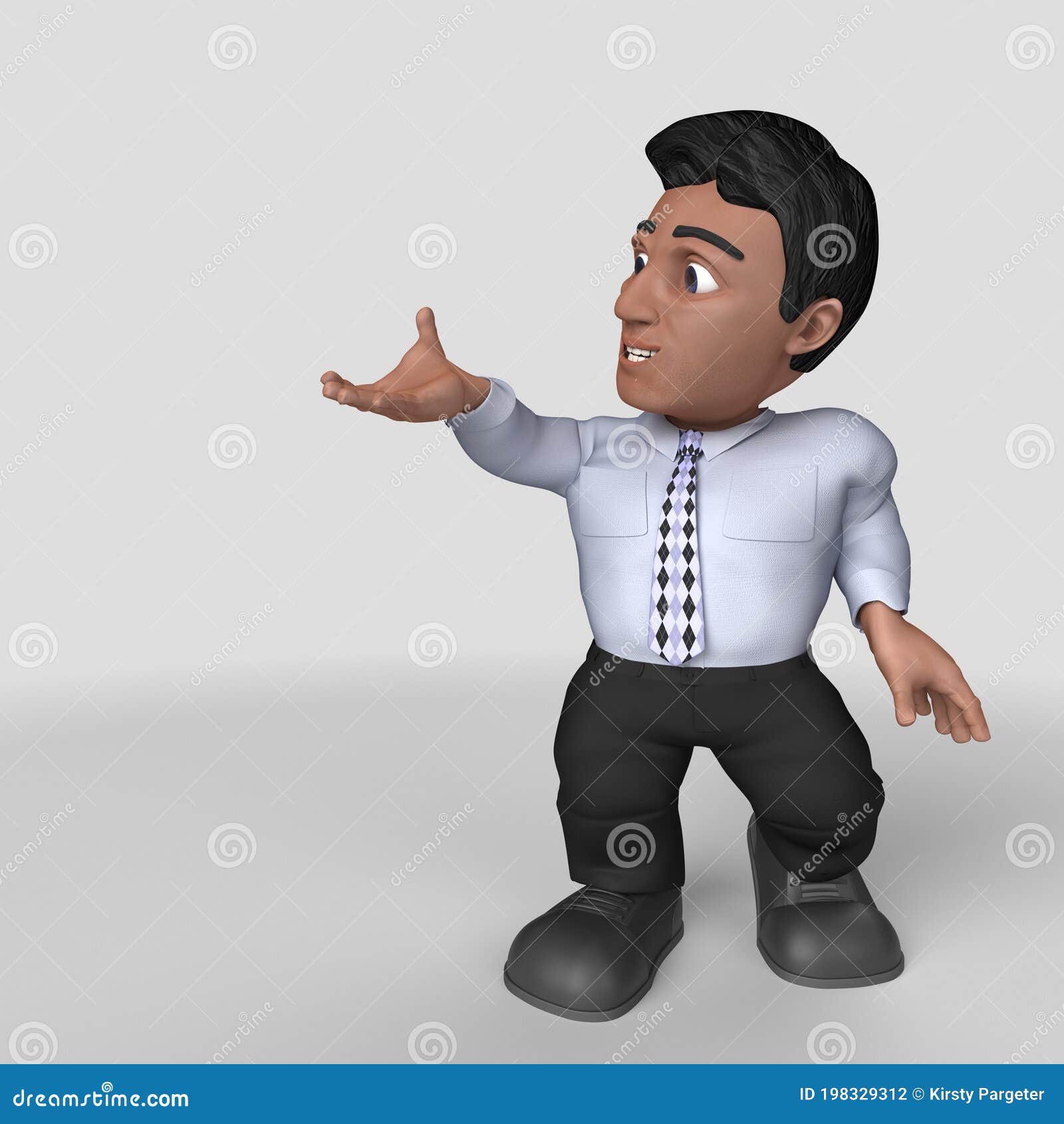 3D Cartoon Business Character Stock Illustration - Illustration of ...