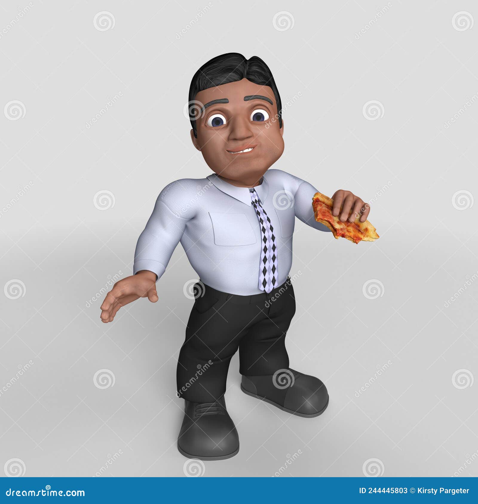 3D Cartoon Business Character Stock Illustration - Illustration of ...