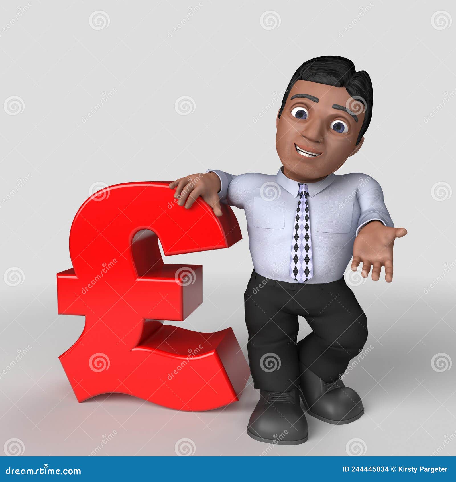 3D Cartoon Business Character Stock Illustration - Illustration of ...