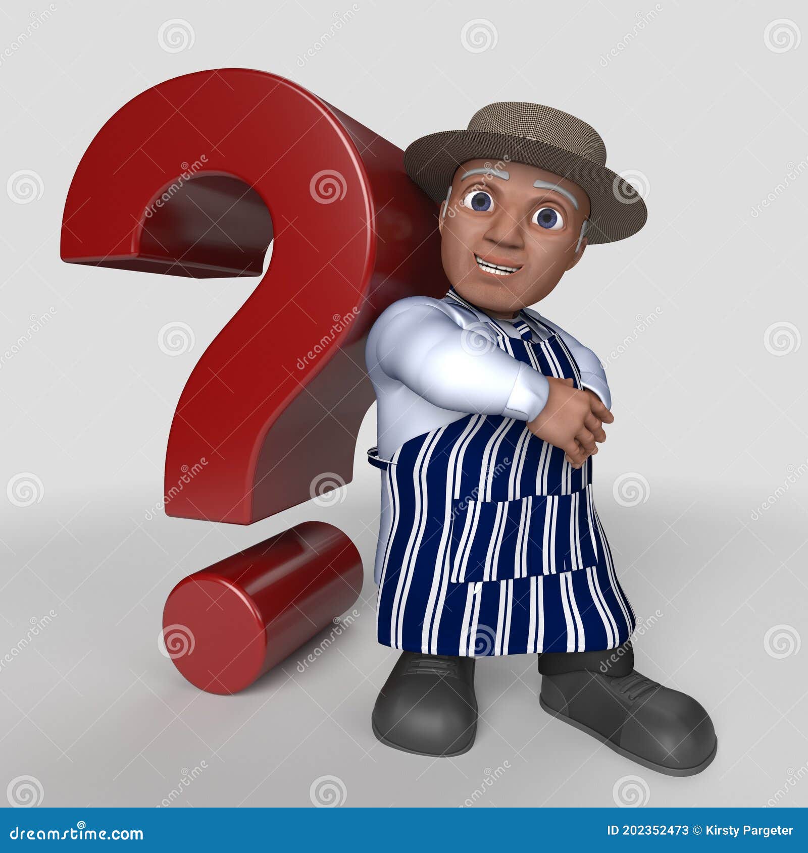 Butcher Character Vector. Classic Professional Butcher Man With Knife ...