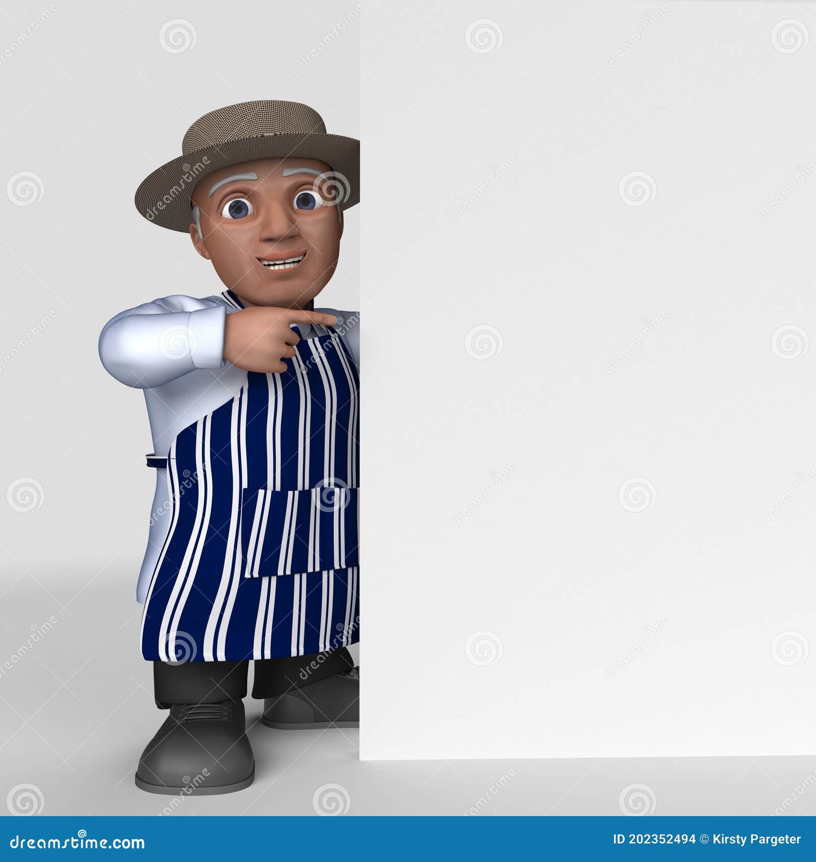 3D Cartoon Butcher Character Royalty-Free Stock Image | CartoonDealer ...