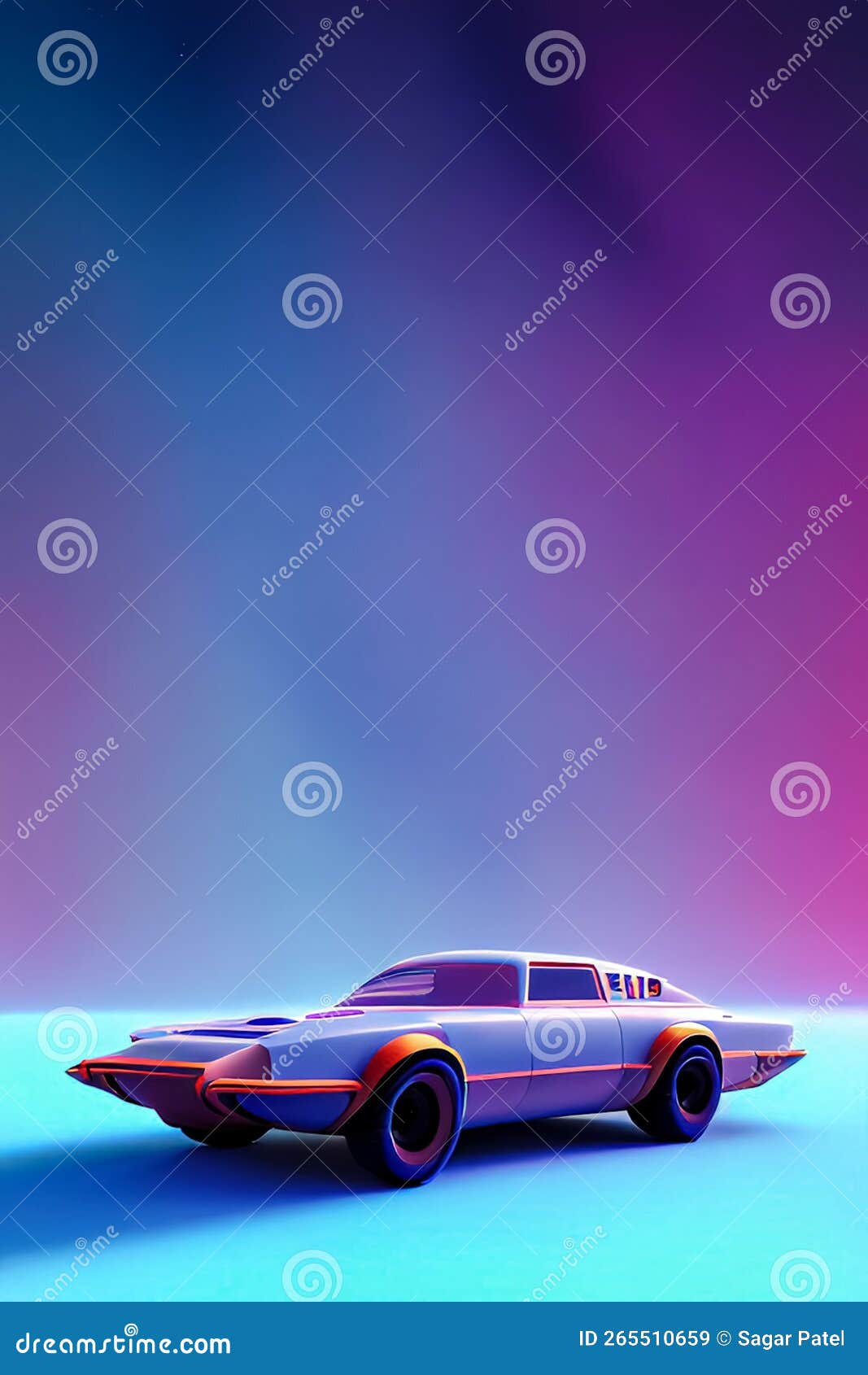 3d Cartoon Car.3d Render Illustration. Stock Vector - Illustration of ...
