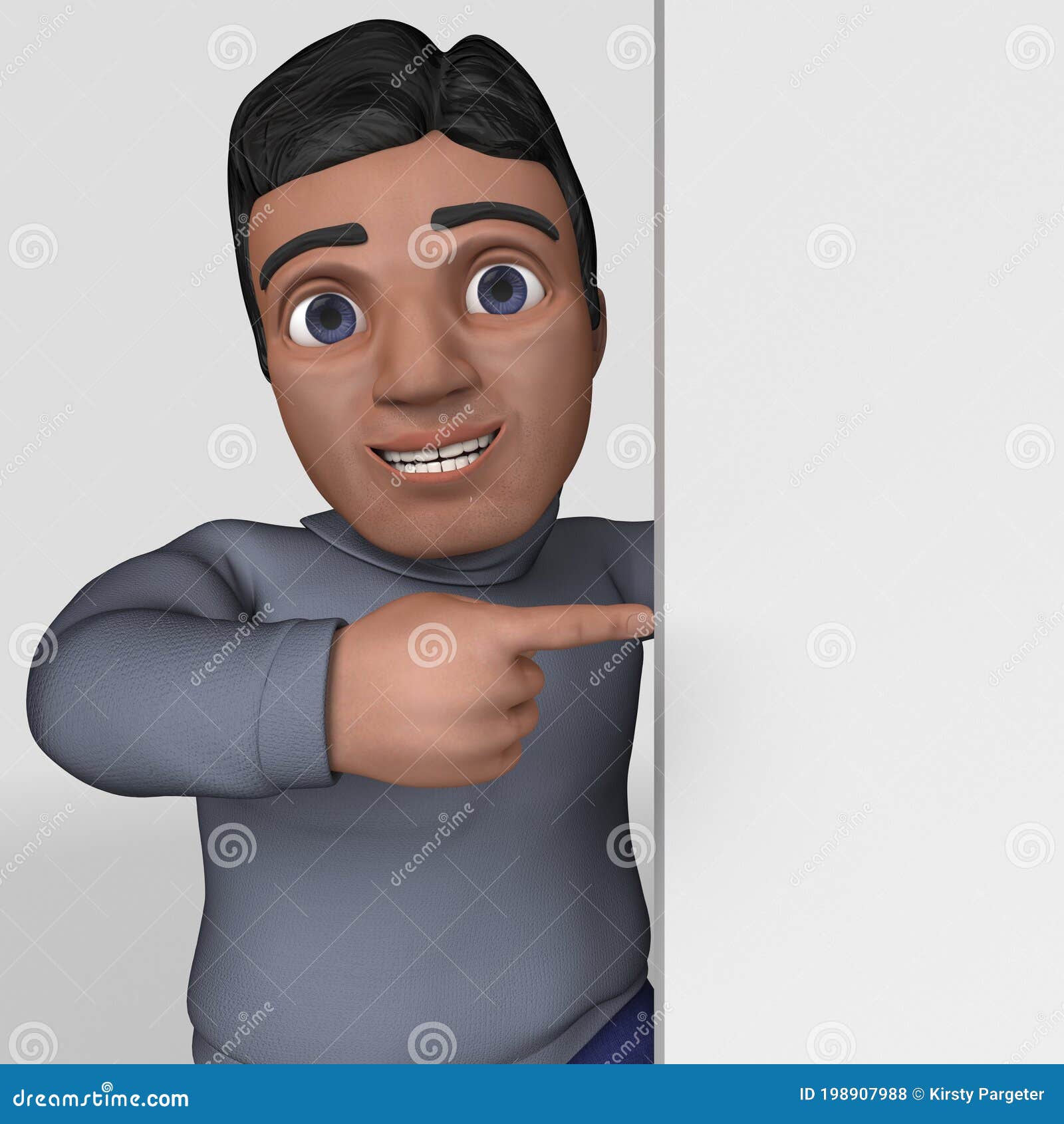 3D Cartoon Casual Character Stock Illustration - Illustration of family ...