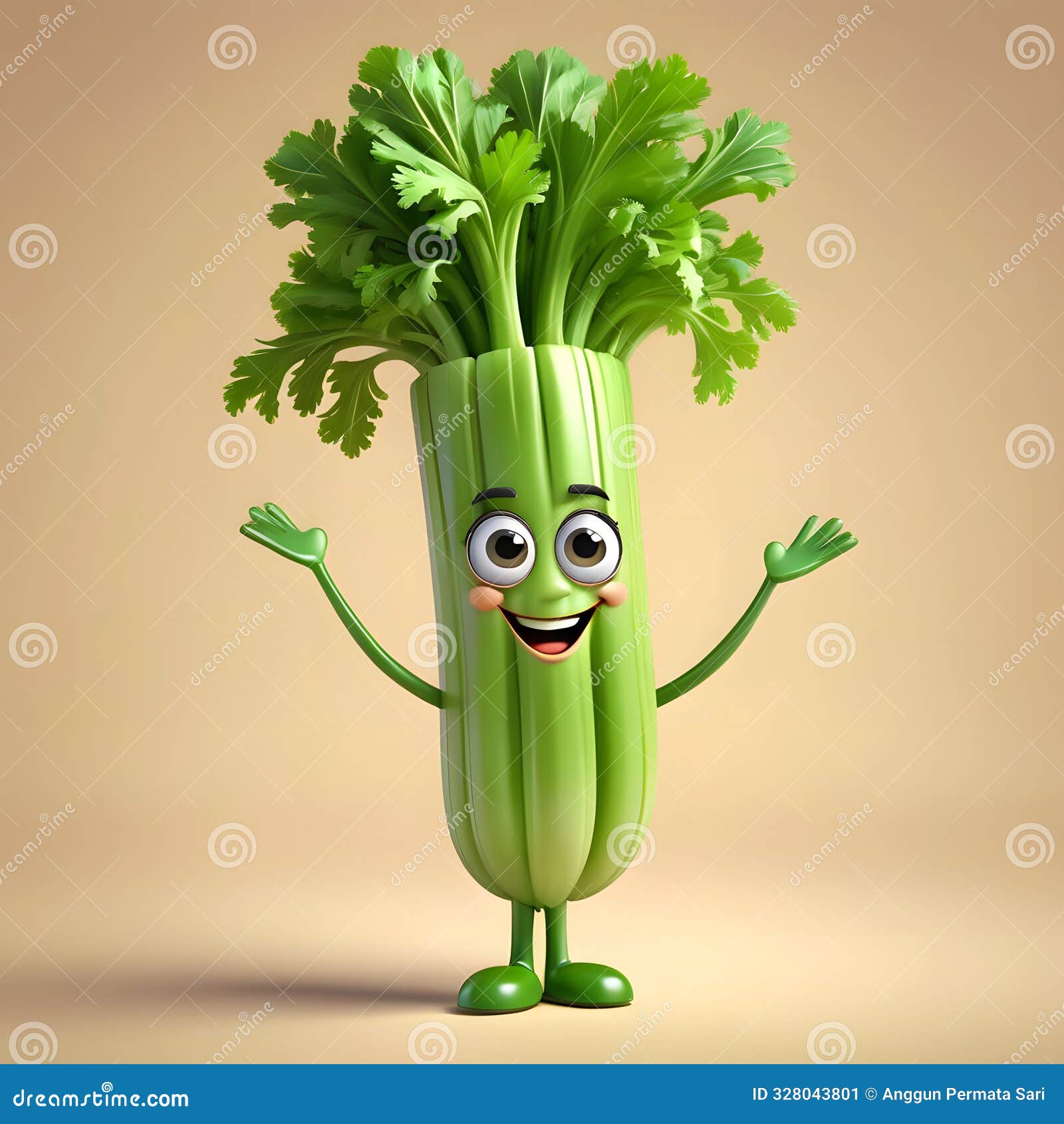Cartoon Celery Stalk Characters Stock Image | CartoonDealer.com #321548857