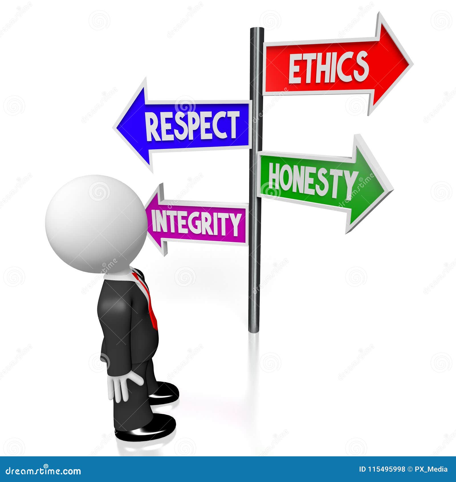 3D Ethics, Respect, Honesty, Integrity Concept Stock Illustration ... 3D Ethics, Respect, Honesty, Integrity Concept Stock Illustration ...