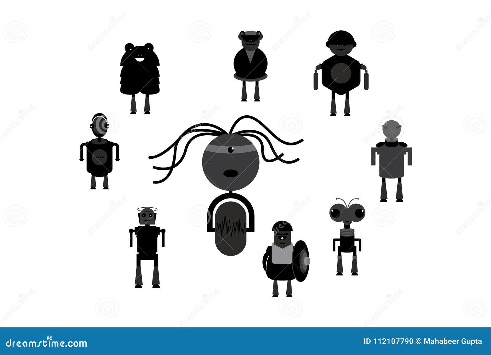 2D Cartoon Character Design Stock Vector - Illustration of ...