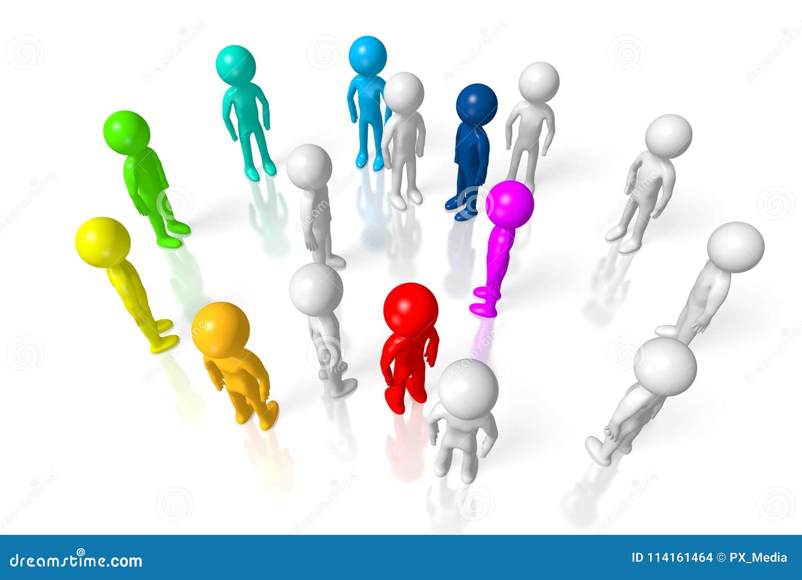 3D Cartoon Characters - Common Part Concept Stock Illustration ...